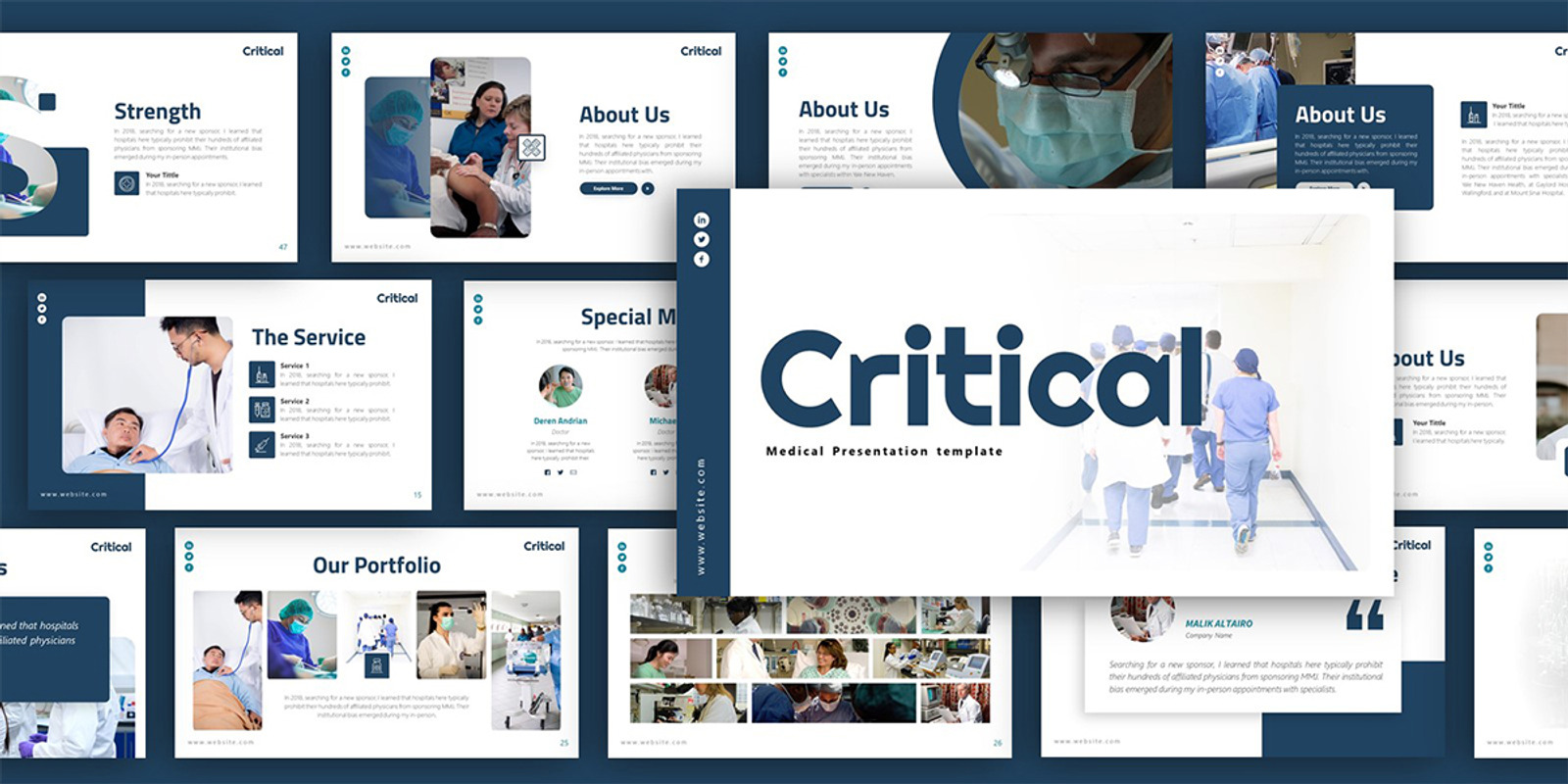 Critical Medical Presentation Template - TemplateMonster