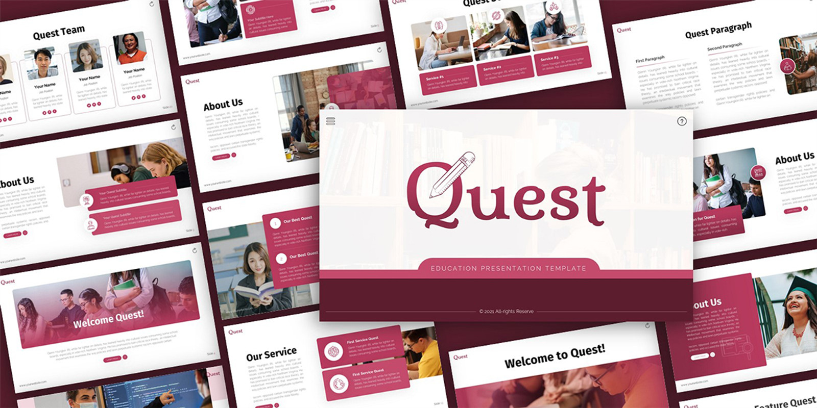 Quest Education Multipurpose PowerPoint Presentation Template