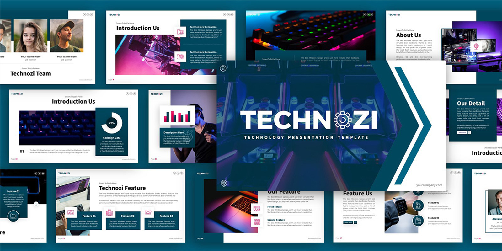 Technozi Technology Multipurpose PowerPoint Presentation Template