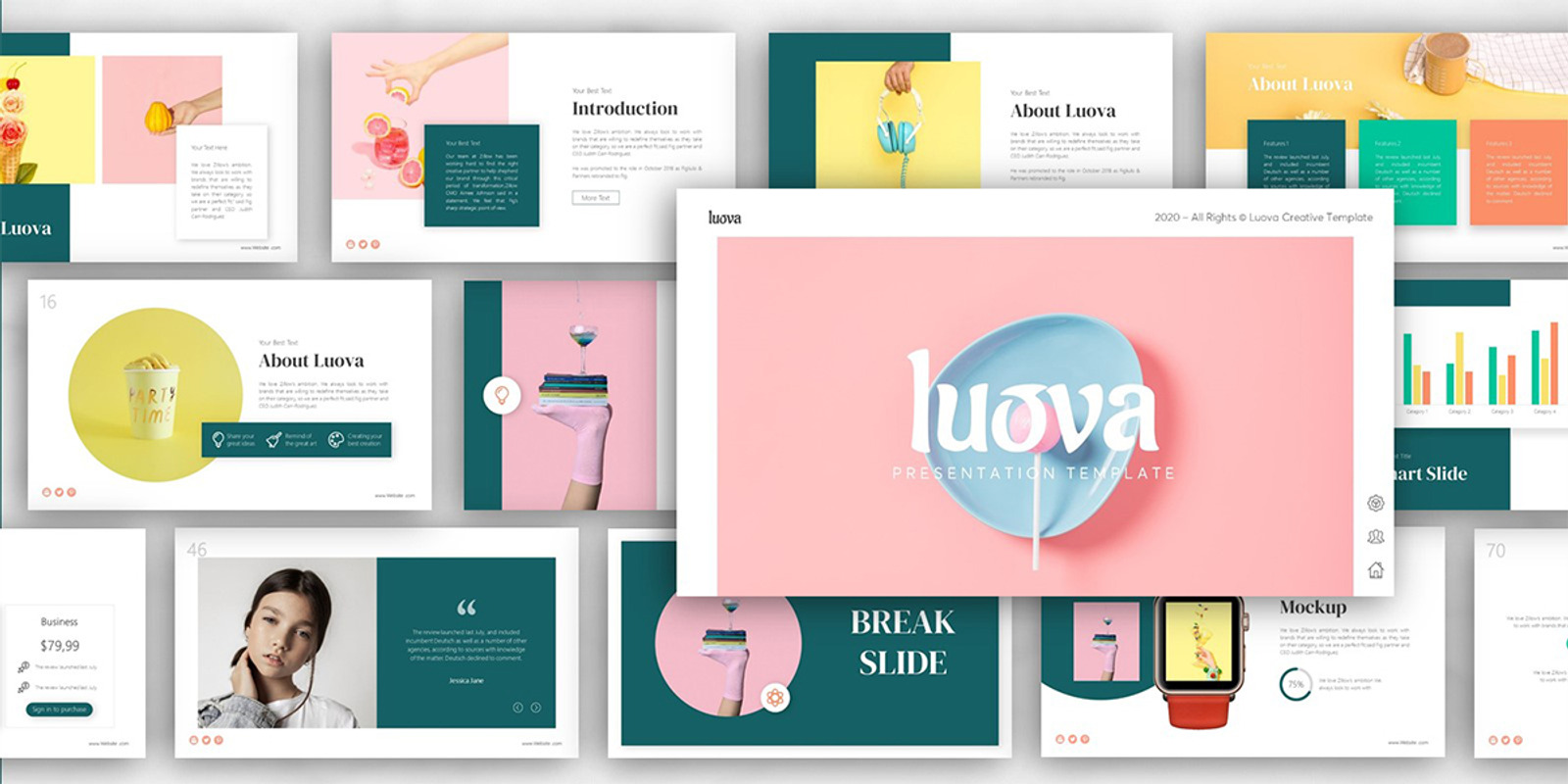Luova Creative Google Slides Template - TemplateMonster