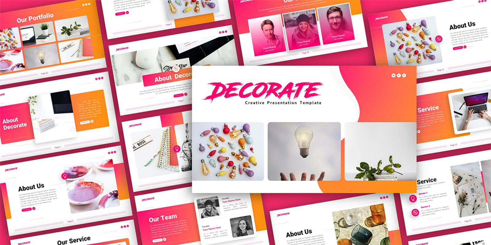 Decorate Creative Presentation Template - TemplateMonster