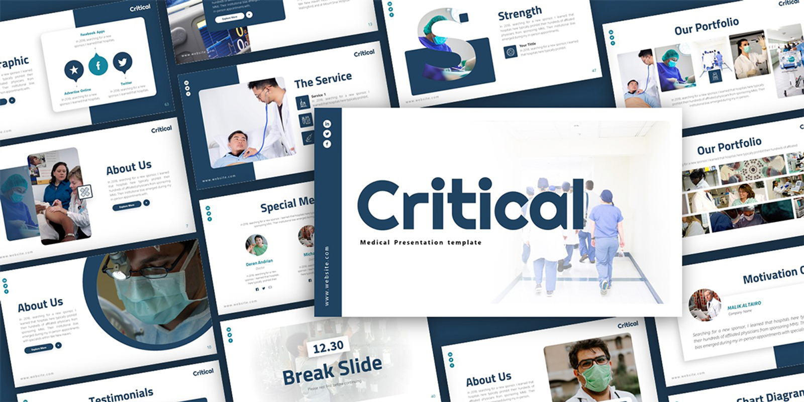 Critical Medical Presentation Template - TemplateMonster
