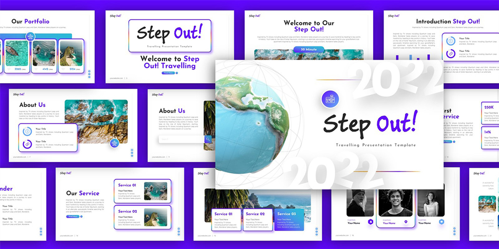 Step Out! Travelling Multipurpose PowerPoint Presentation Template