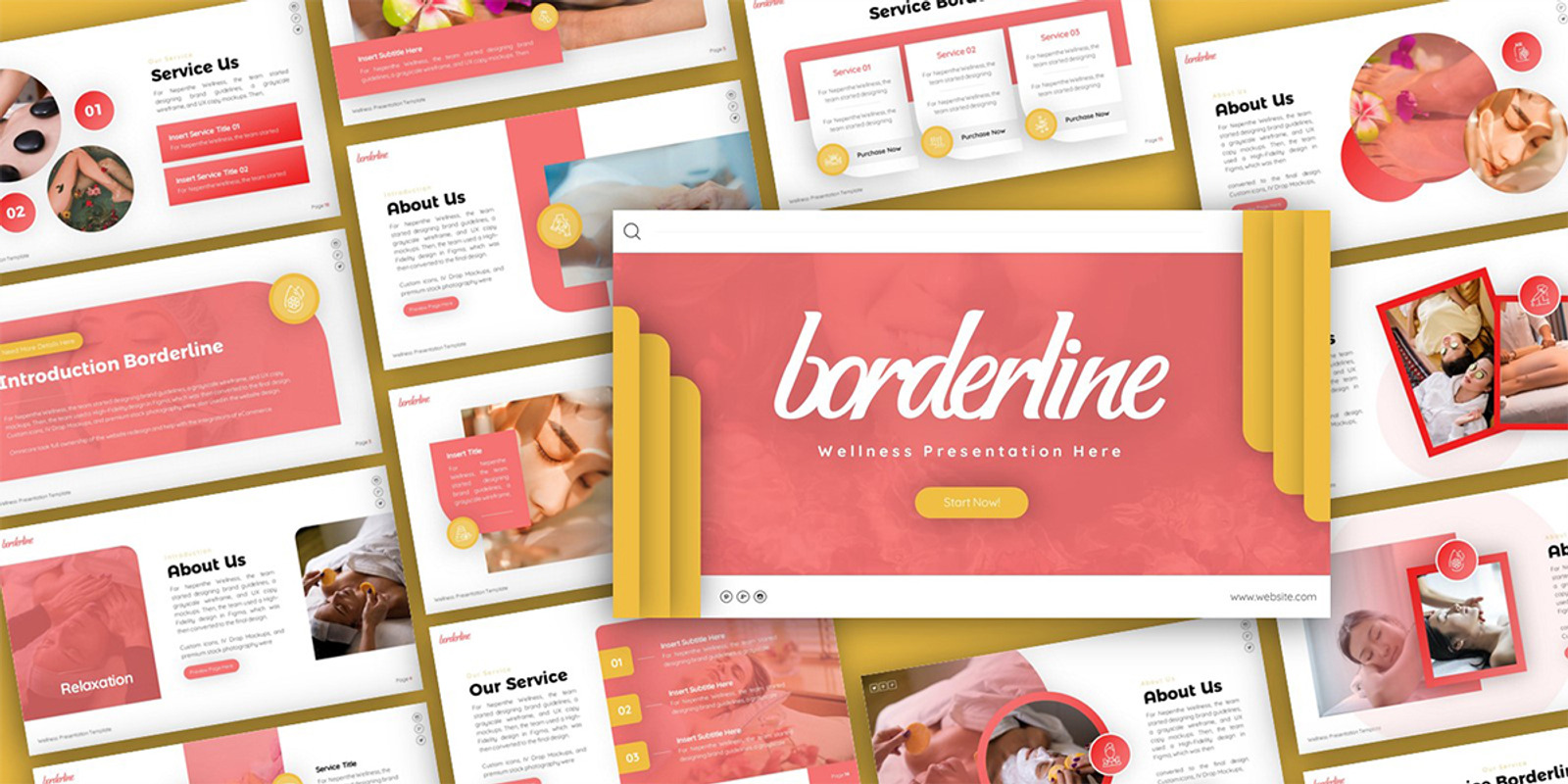 Borderline Wellness Multipurpose PowerPoint Presentation Template