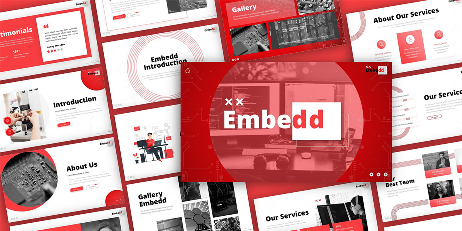 Embedd Technology Presentation PowerPoint Template