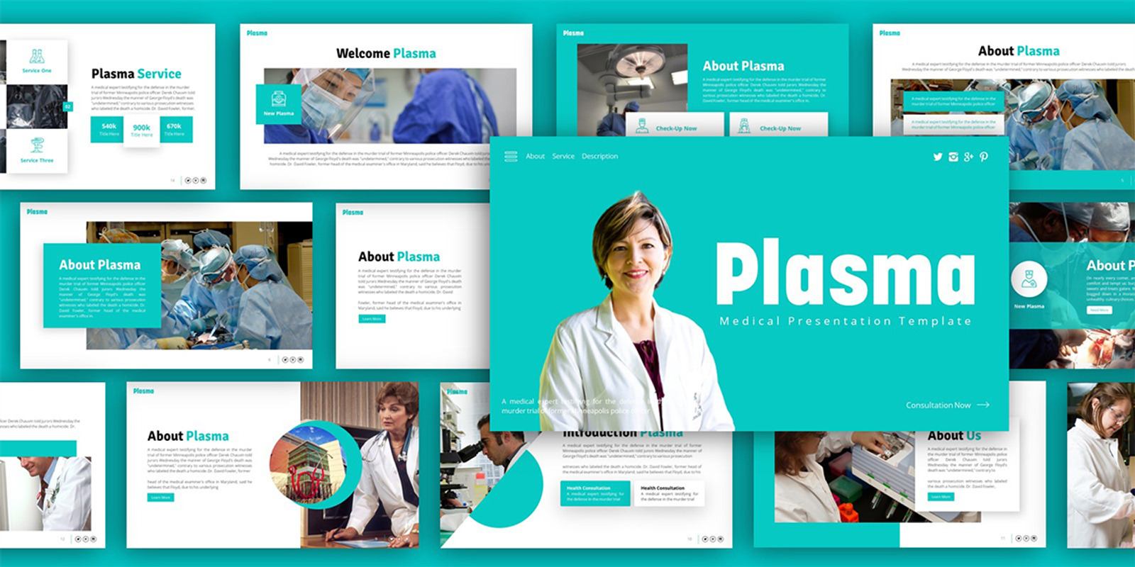 Plasma Medical Multipurpose PowerPoint Presentation Template