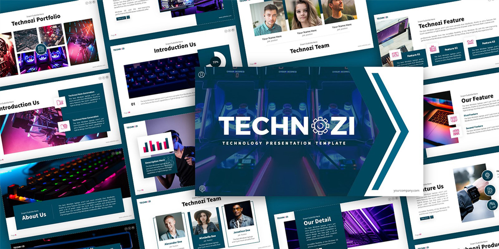 Technozi Technology Multipurpose PowerPoint Presentation Template