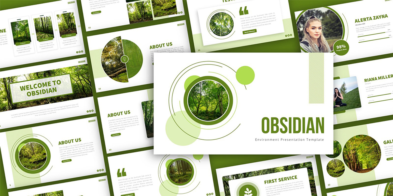 Obsidian Environment PowerPoint Presentation Template
