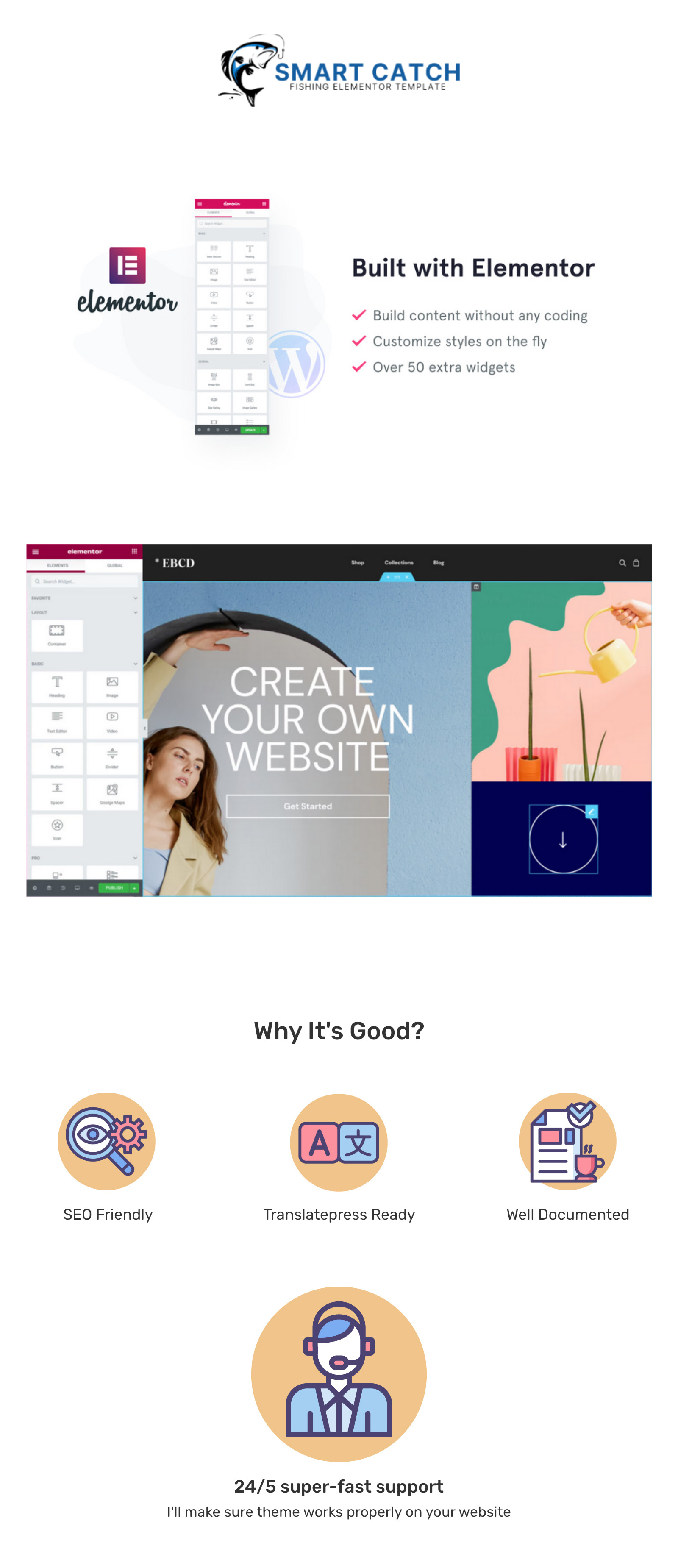 Smart Catch - Fishing Equipment WooCommerce Elementor Template