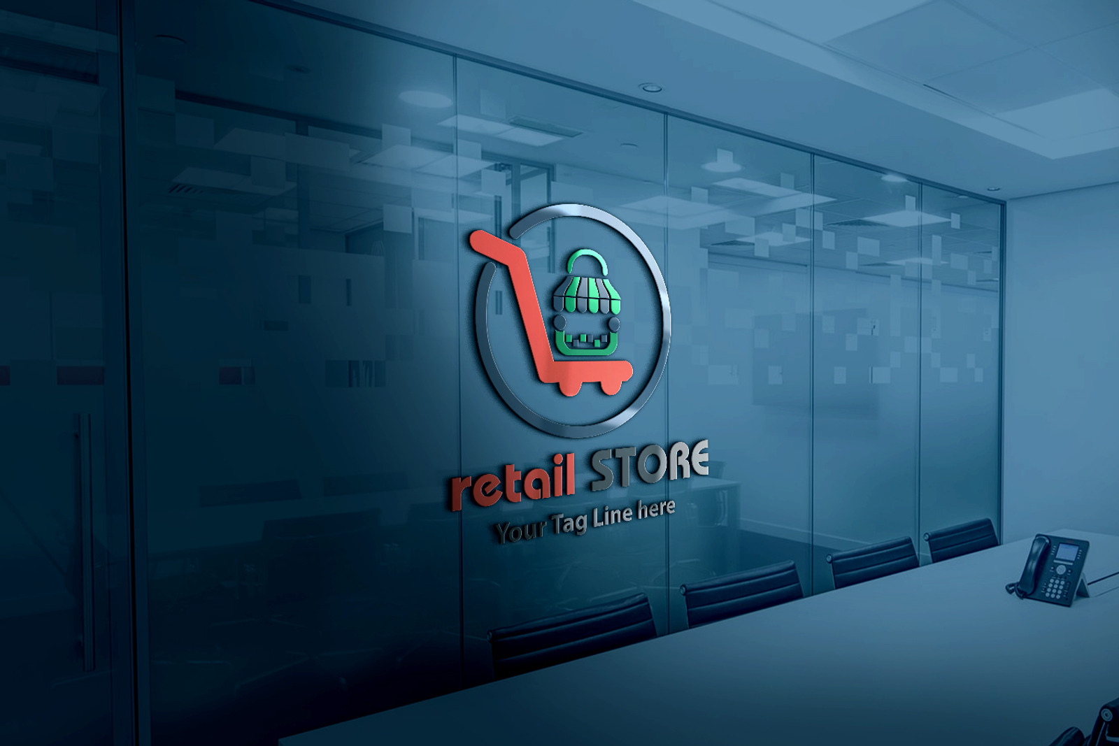 Retail Store Logo Design | Shopping Basket Design | Easy to Edit