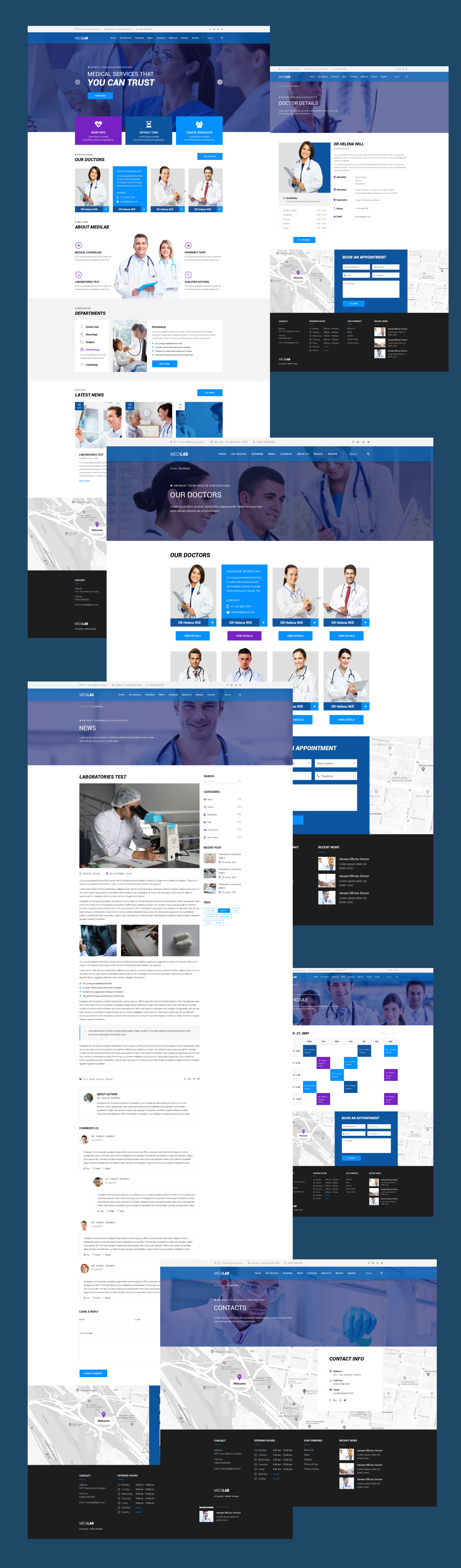 MediLab Best Medical Website Template PSD - TemplateMonster