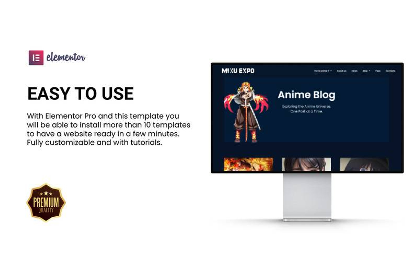 The Ultimate Elementor Web Kit for Anime Blog