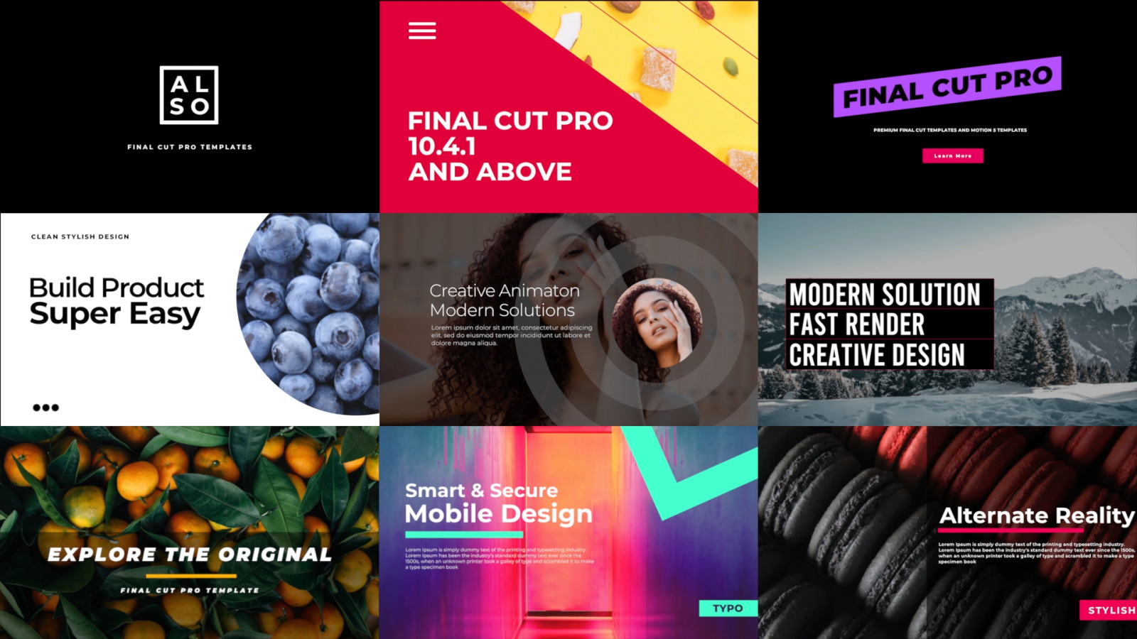 Typography Pack For Final Cut Pro X #173206 - TemplateMonster