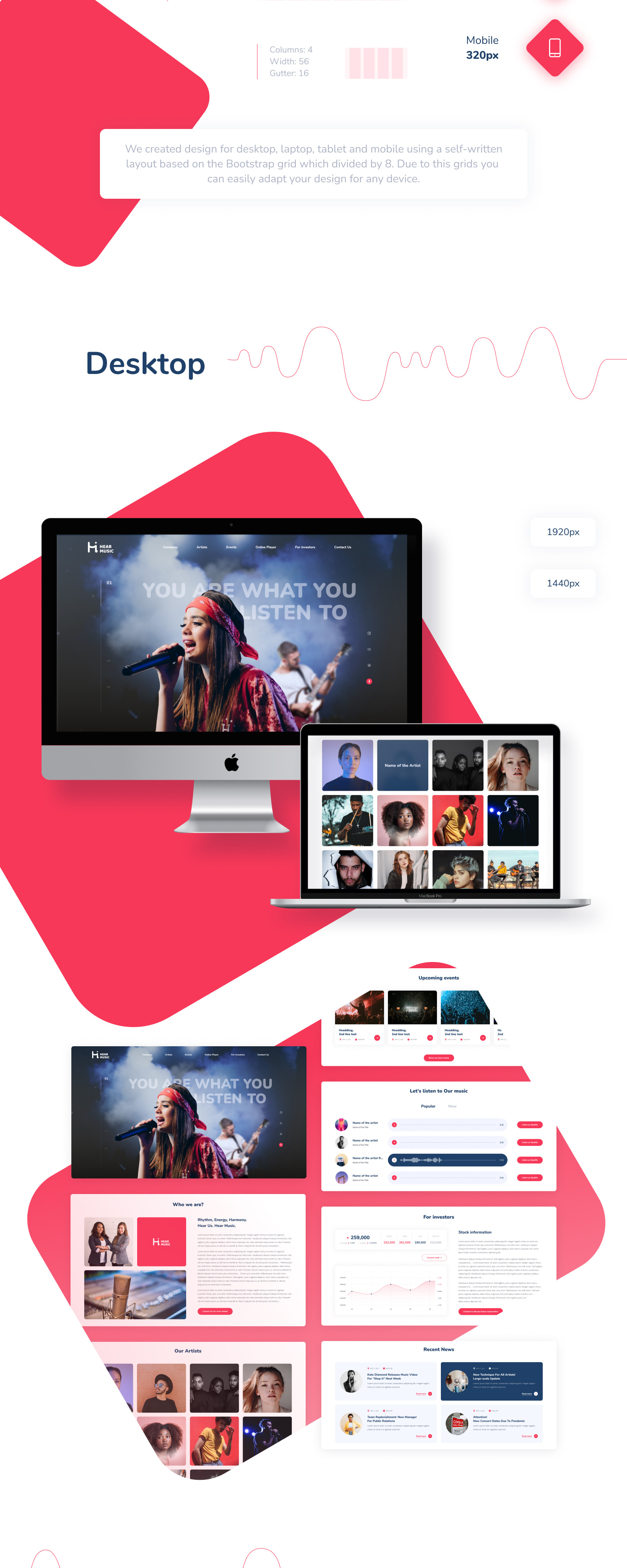 Hear Music — Music Company Responsive Modern Landing Page HTML5 Template