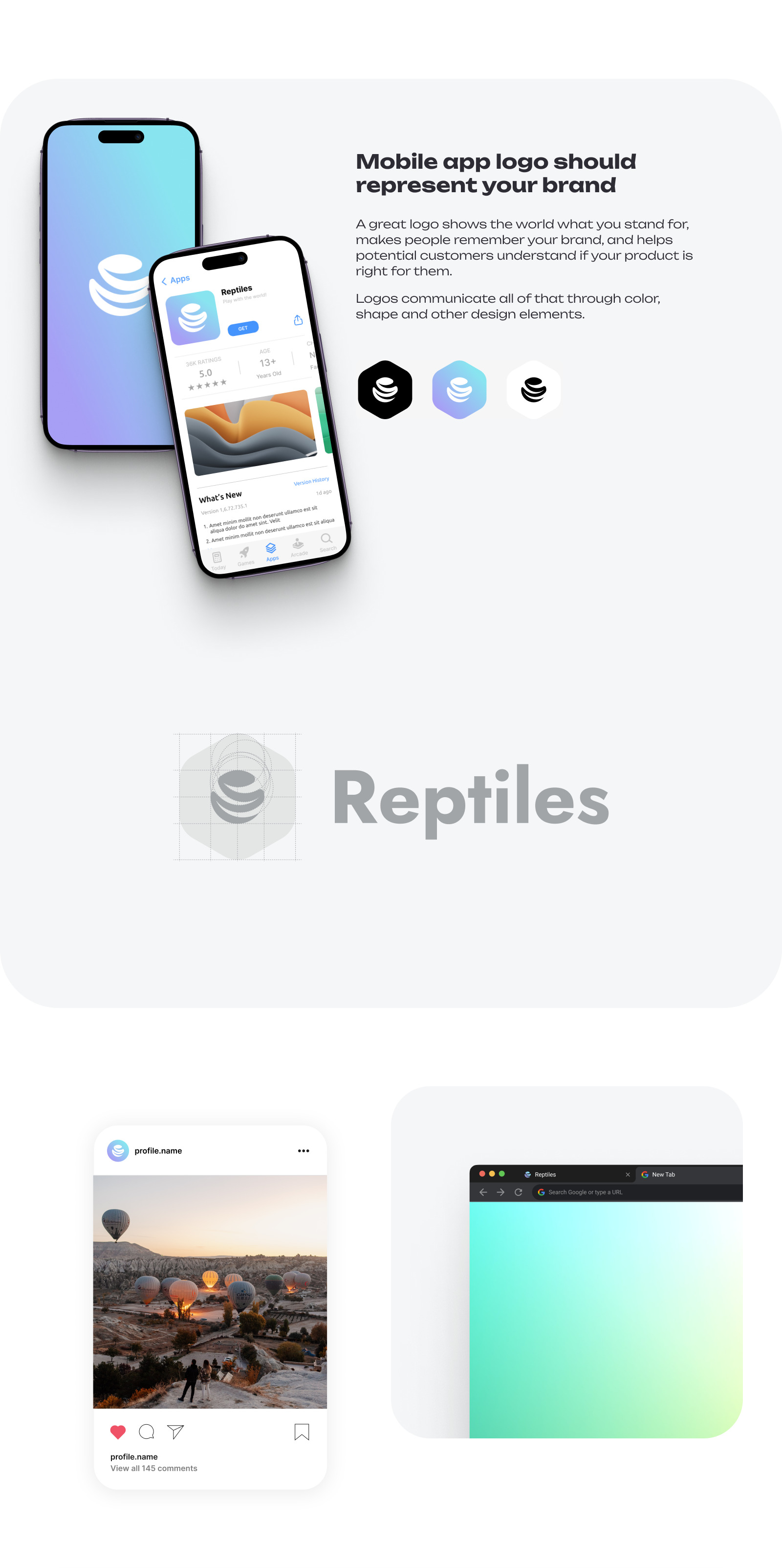 Minimal Art gallery App Logo pack #298436 - TemplateMonster