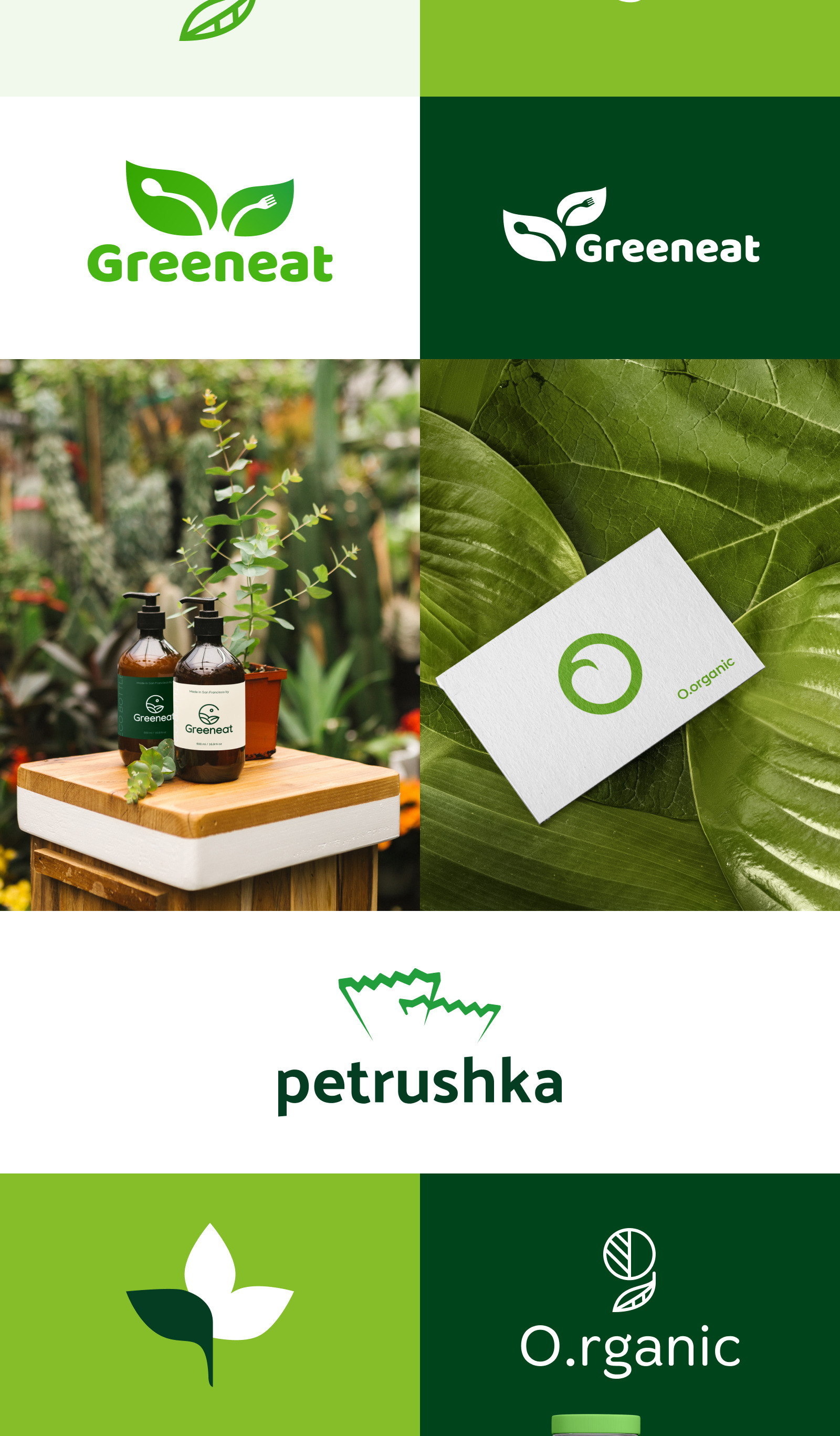 Organic Logo Pack – Minimal Green Organic Logo Template