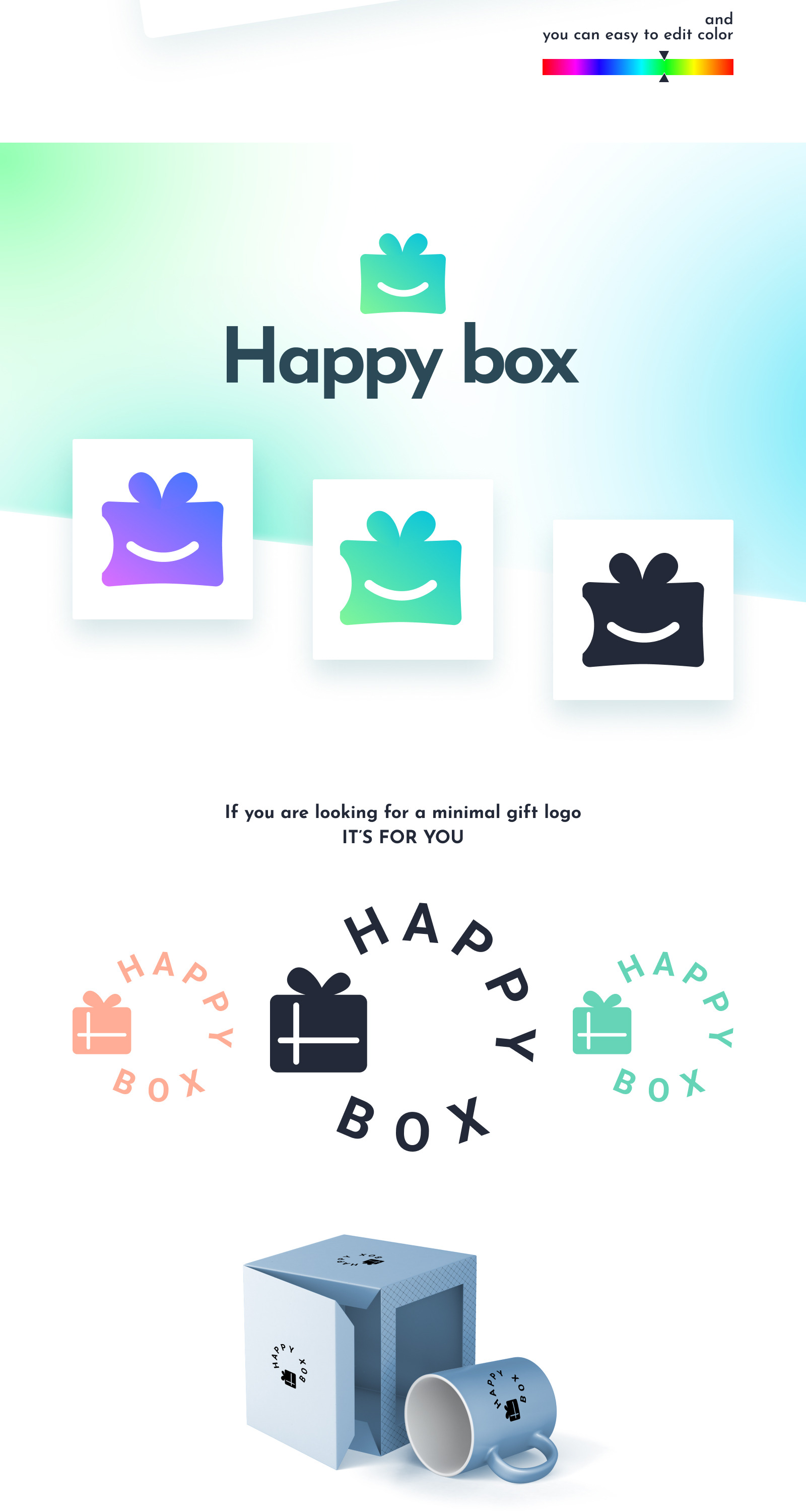 HappyBox — Free Minimal Logo Template - TemplateMonster