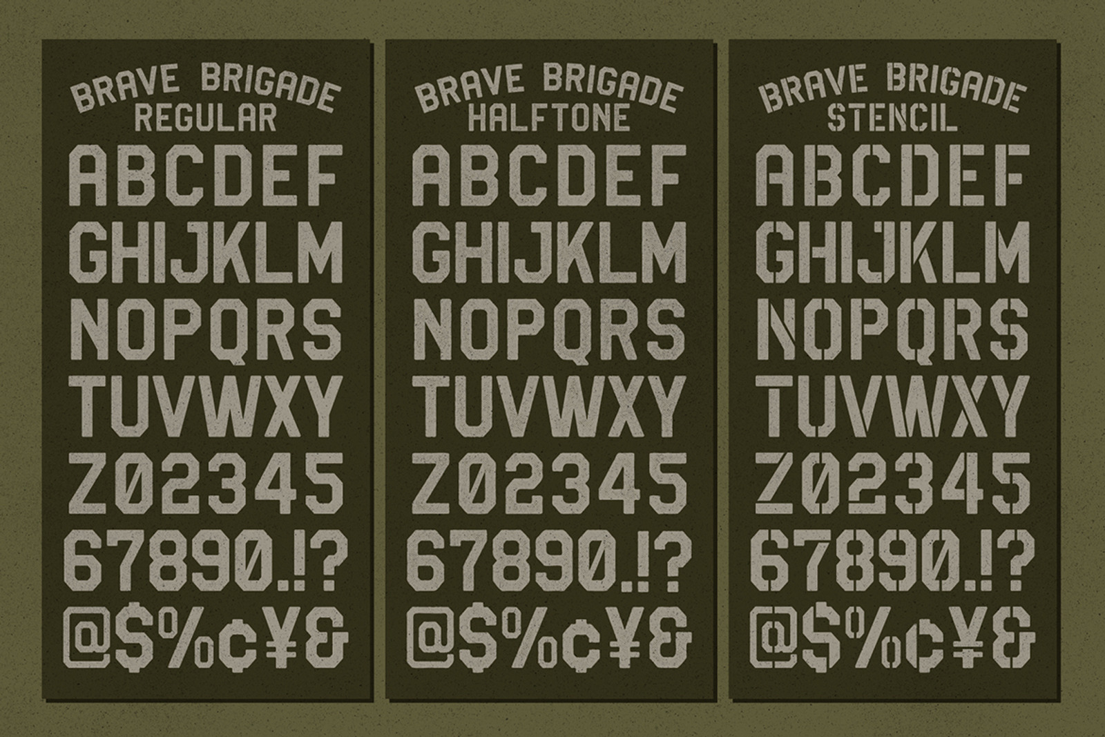 Brave Brigade - Tactical Display Font - TemplateMonster