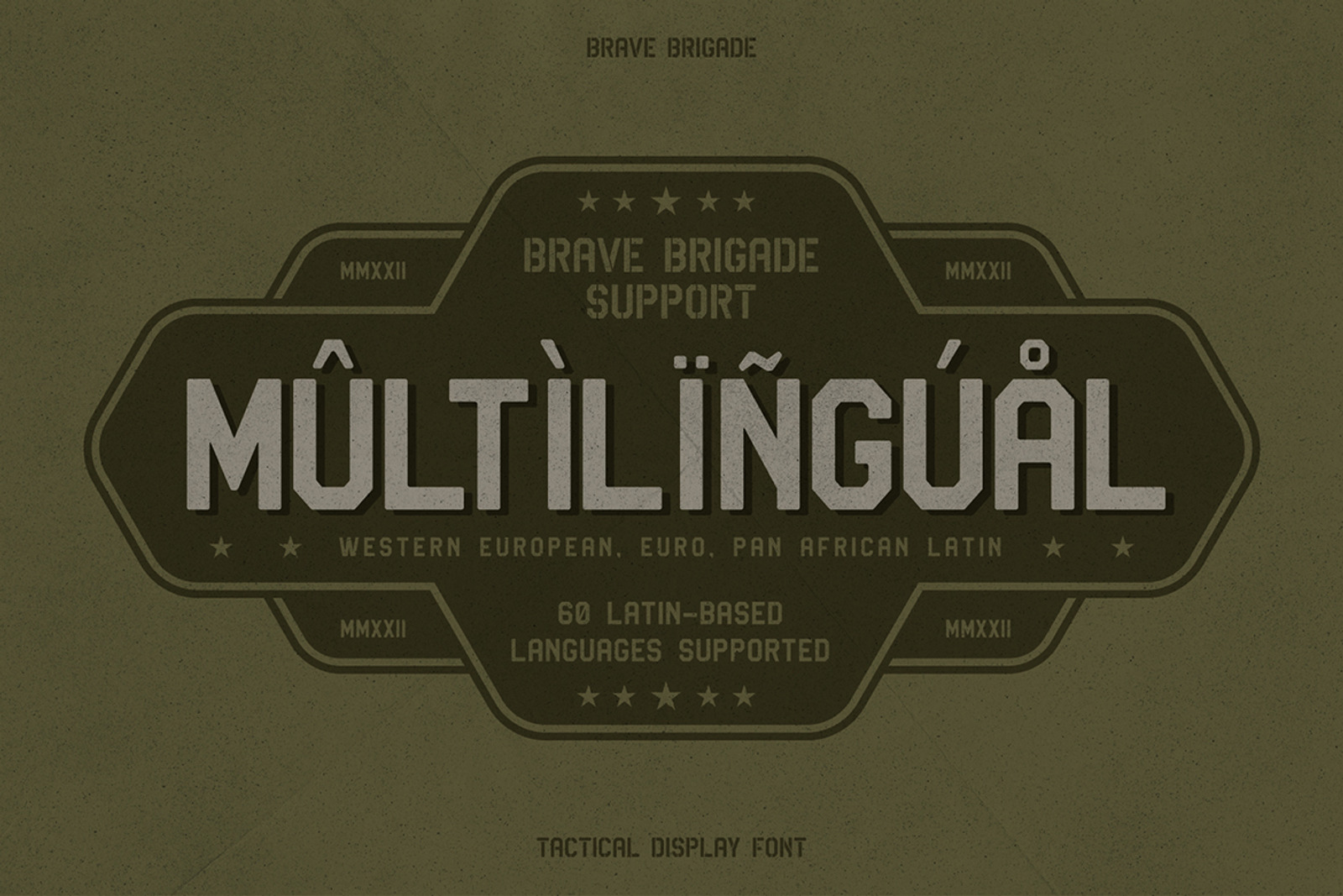 Brave Brigade - Tactical Display Font - TemplateMonster