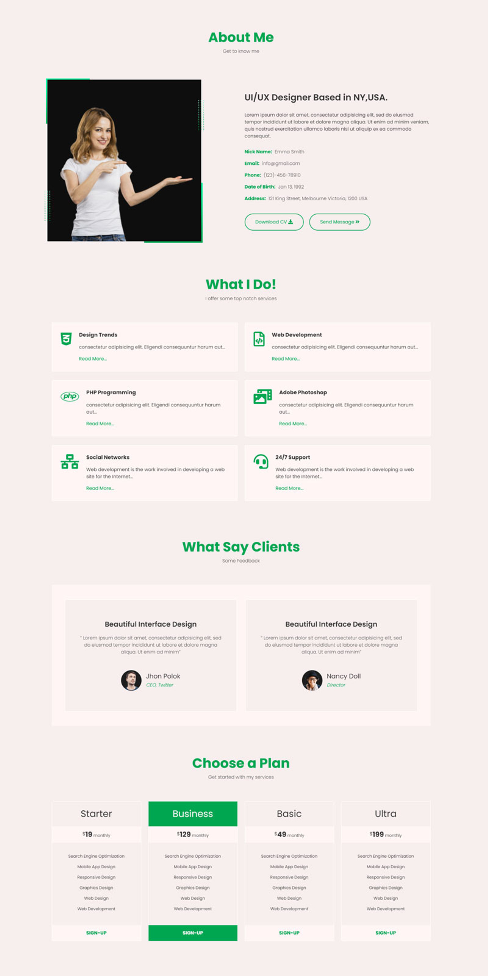 Orange - Bootstrap 5 Personal Portfolio & Resume HTML5 Template.