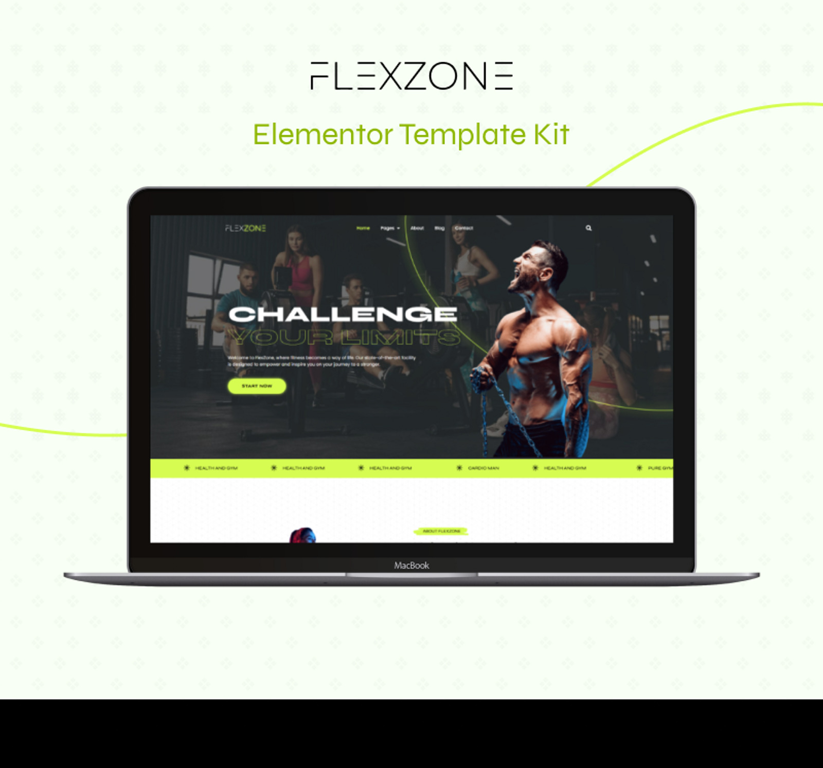 FlexZone - Gym and Fitness Elementor Template Kit