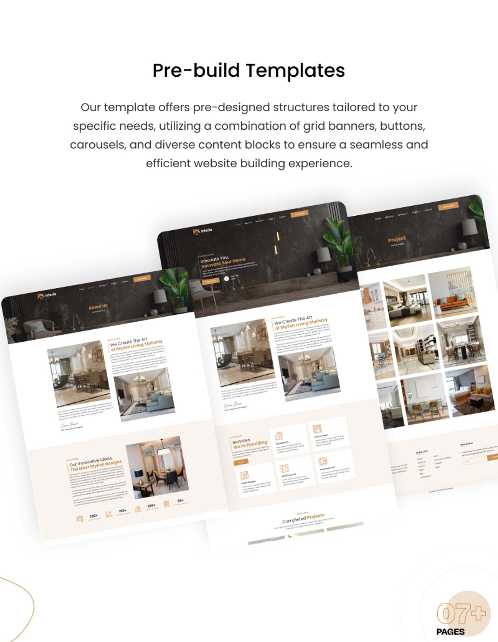 Interia - Architecture and Interior Design Services Elementor Template Kit