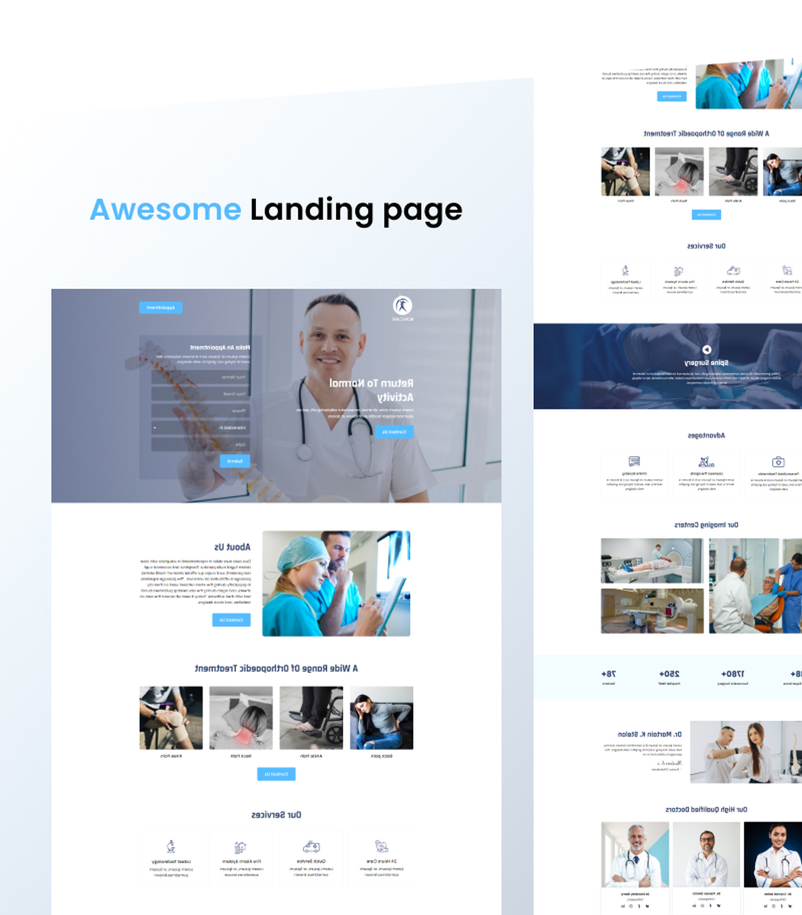 Bonecare - Orthopaedic Treatments Elementor Landing Page
