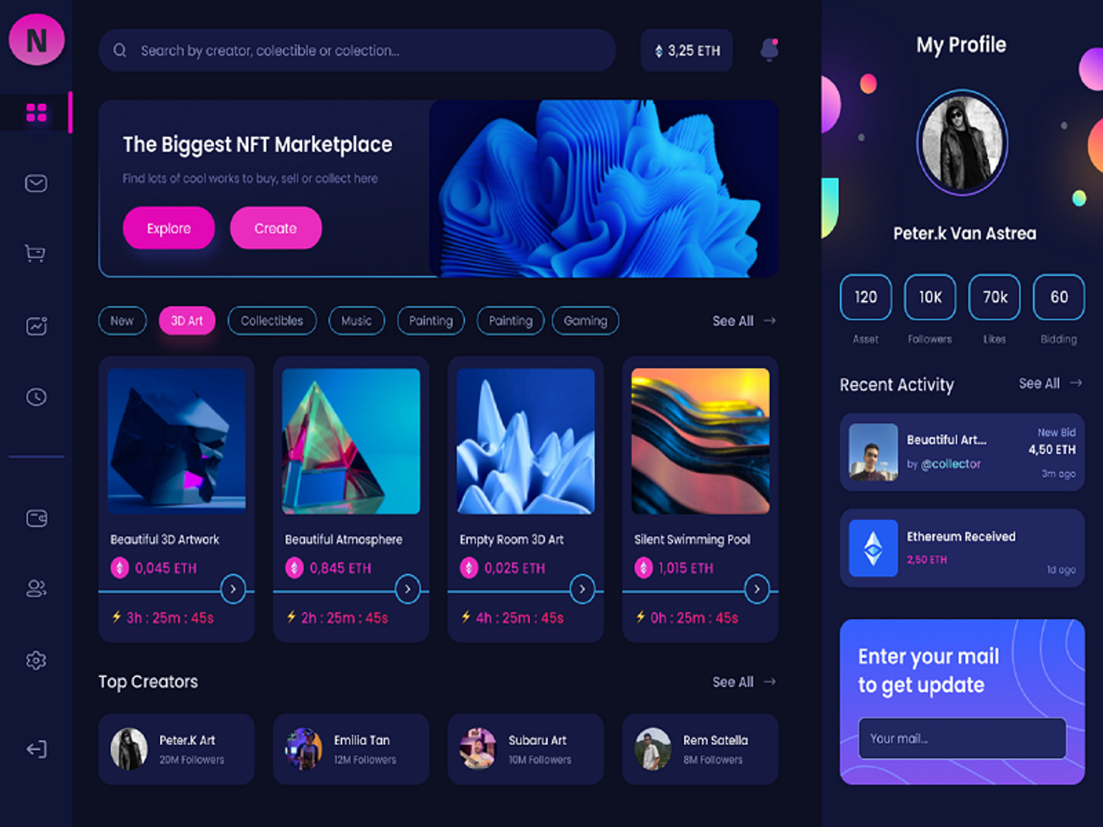 NFTOR v1.0 - NFT Marketplace UI Kit #256038 - TemplateMonster