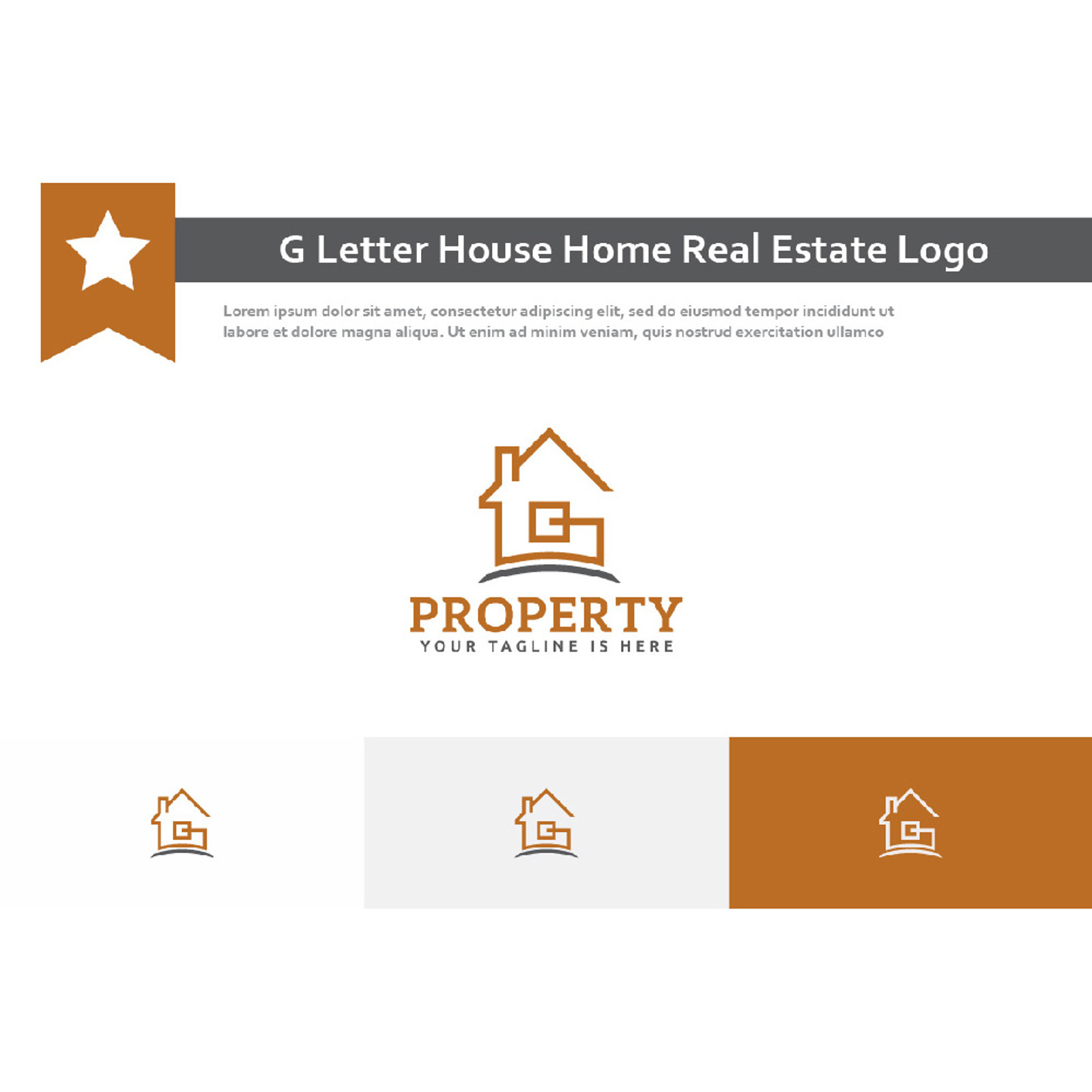 G Letter House Home Line Property Real Estate Monoline Logo