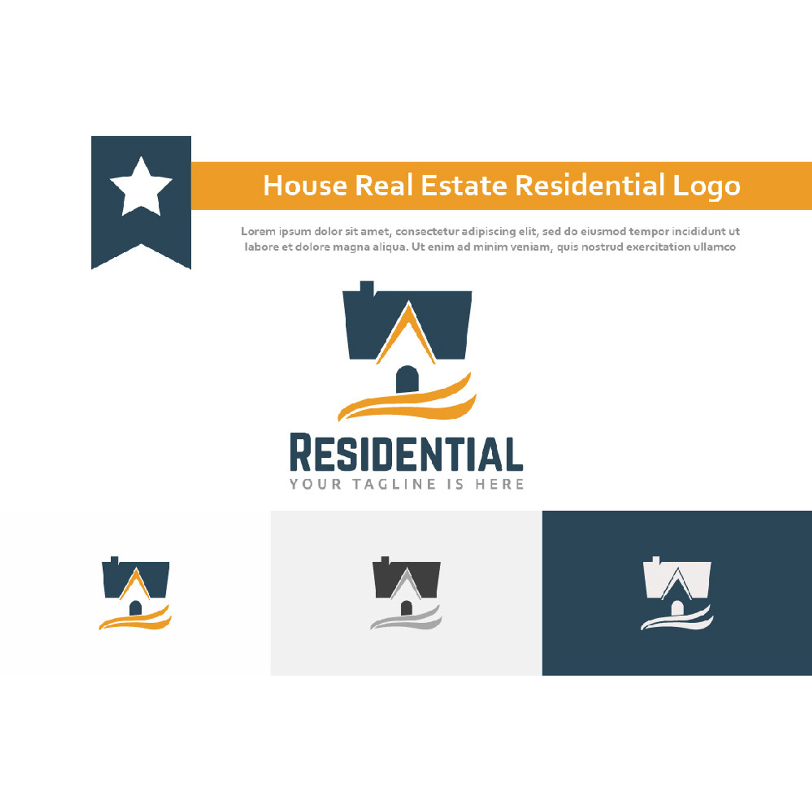 House Home Real Estate Housing Residential Modern Logo