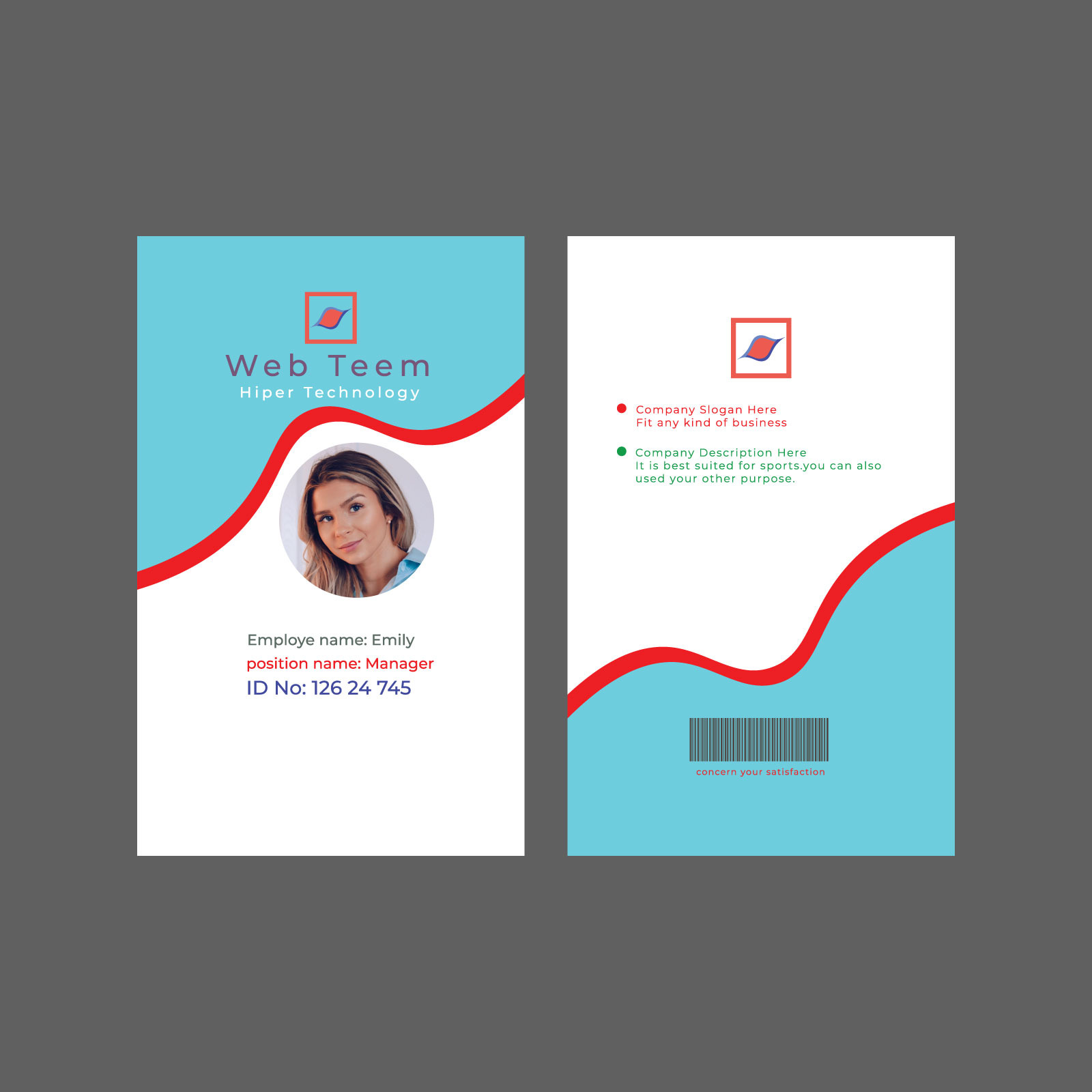 Technology Company Corporate Identity Card Template