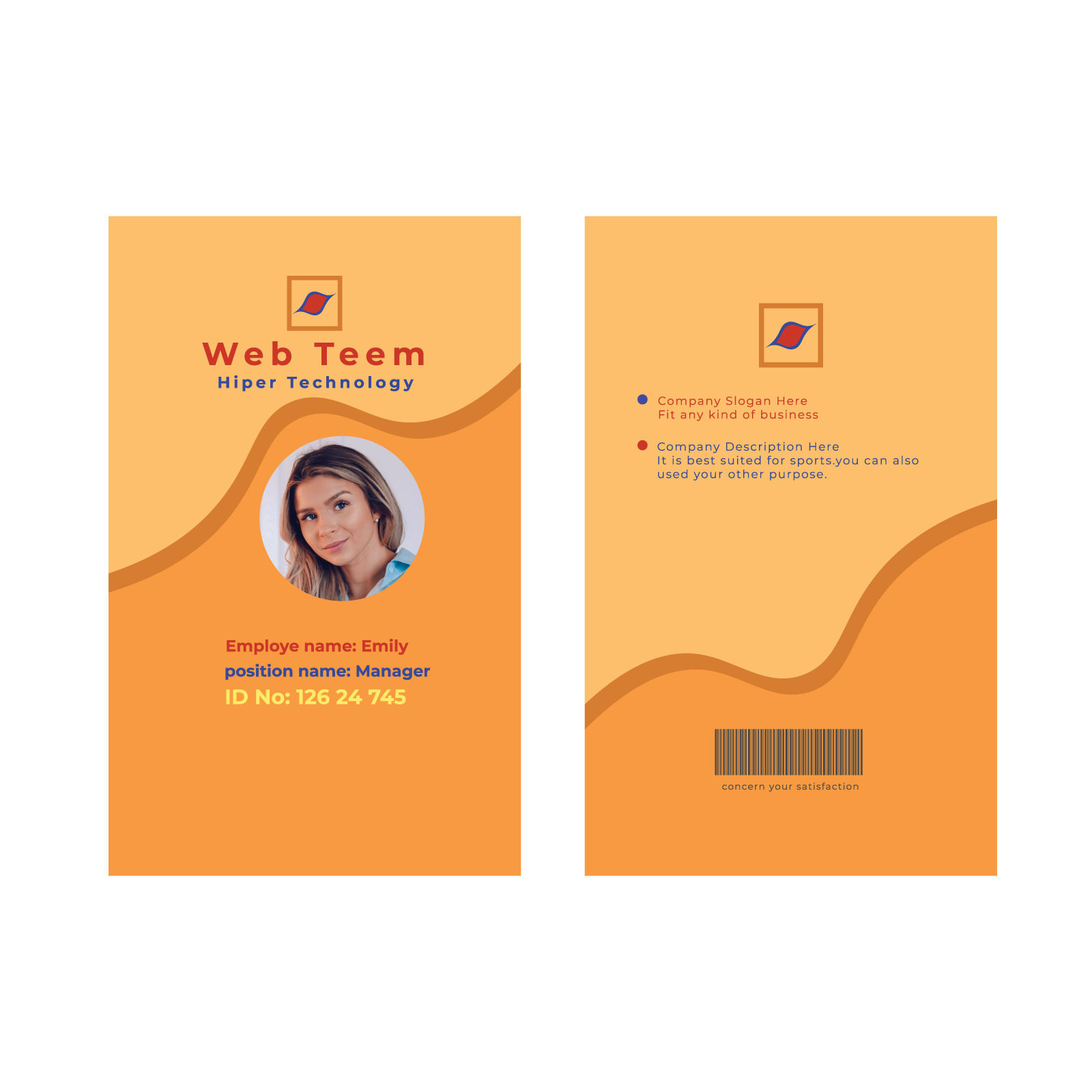 Technology Company Corporate Identity Card Template