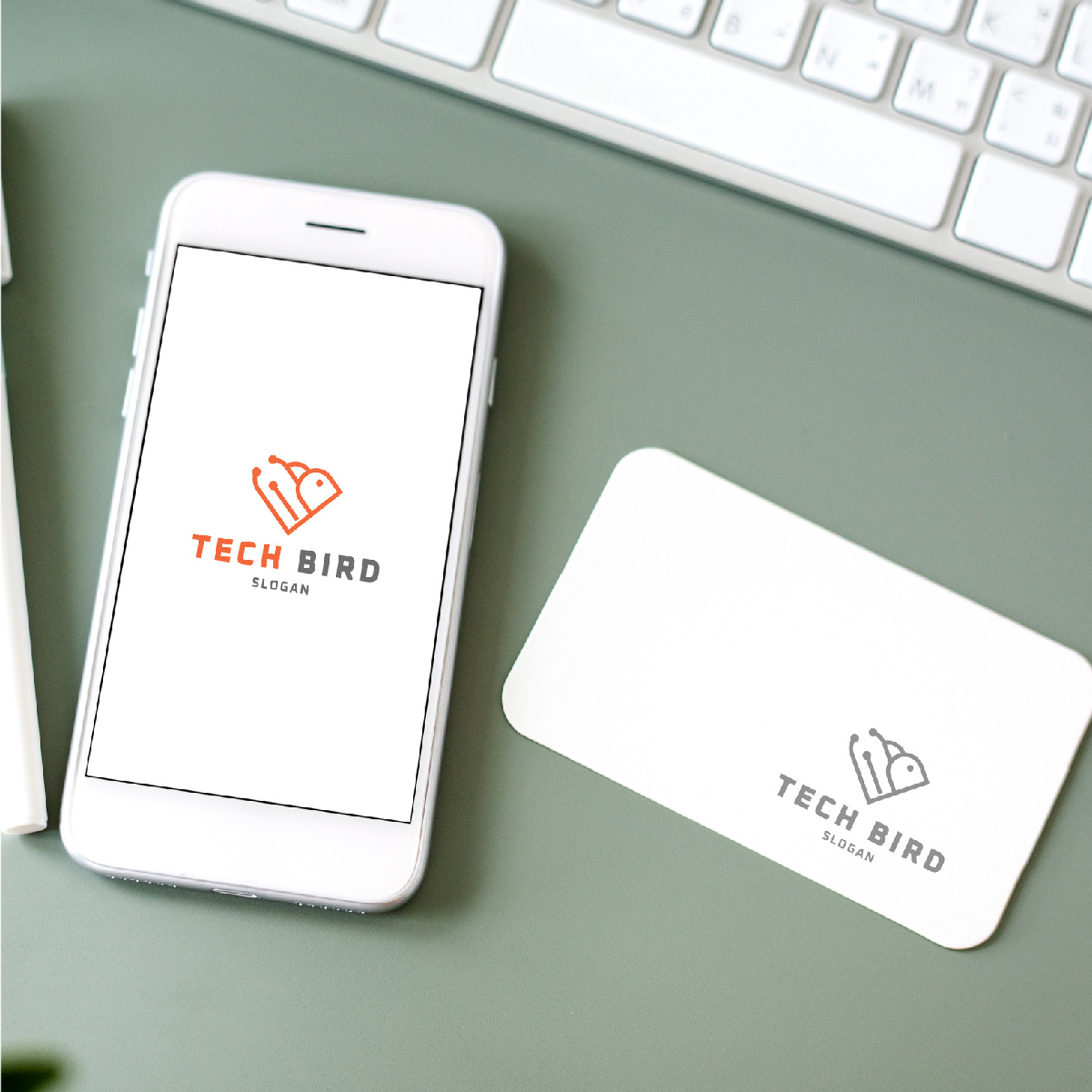 Tech Bird Minimalist Logo Template #186566 - TemplateMonster