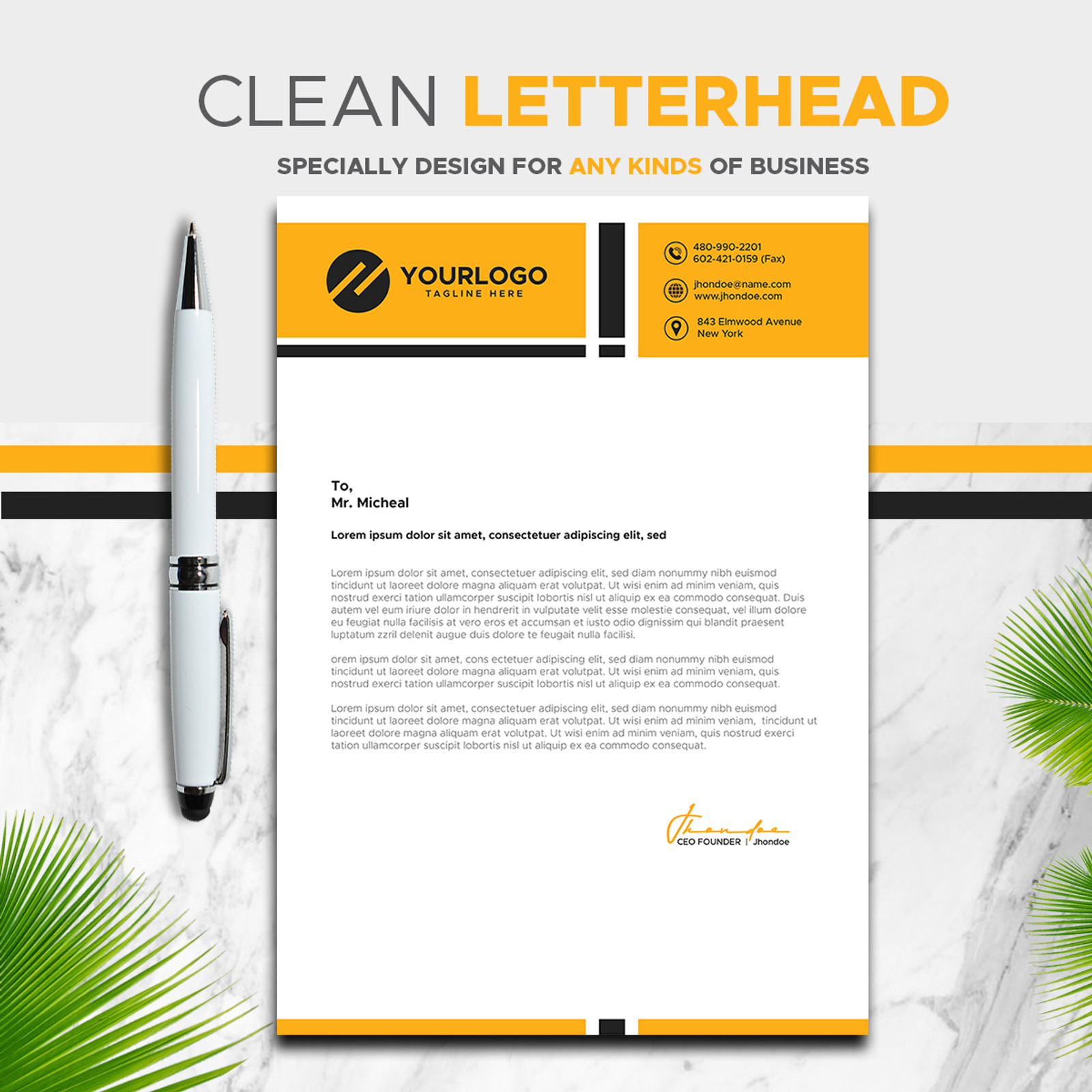 Letterhead Template Vol: 13 - Corporate Identity Template