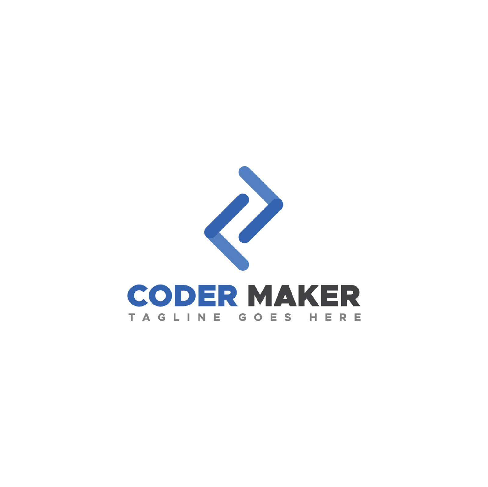 Coder Maker Minimalist Logo Template - TemplateMonster