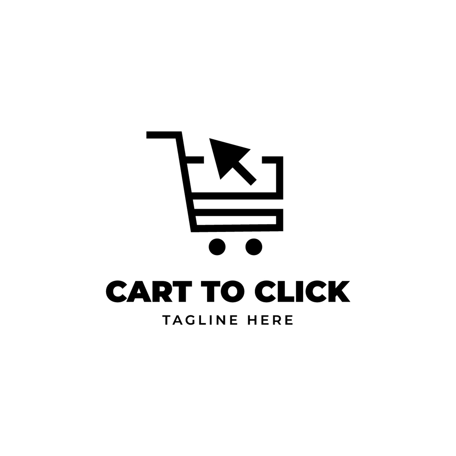Cart To Click Logo Perfect For Many Kinds Of Businesses & Personal Use.