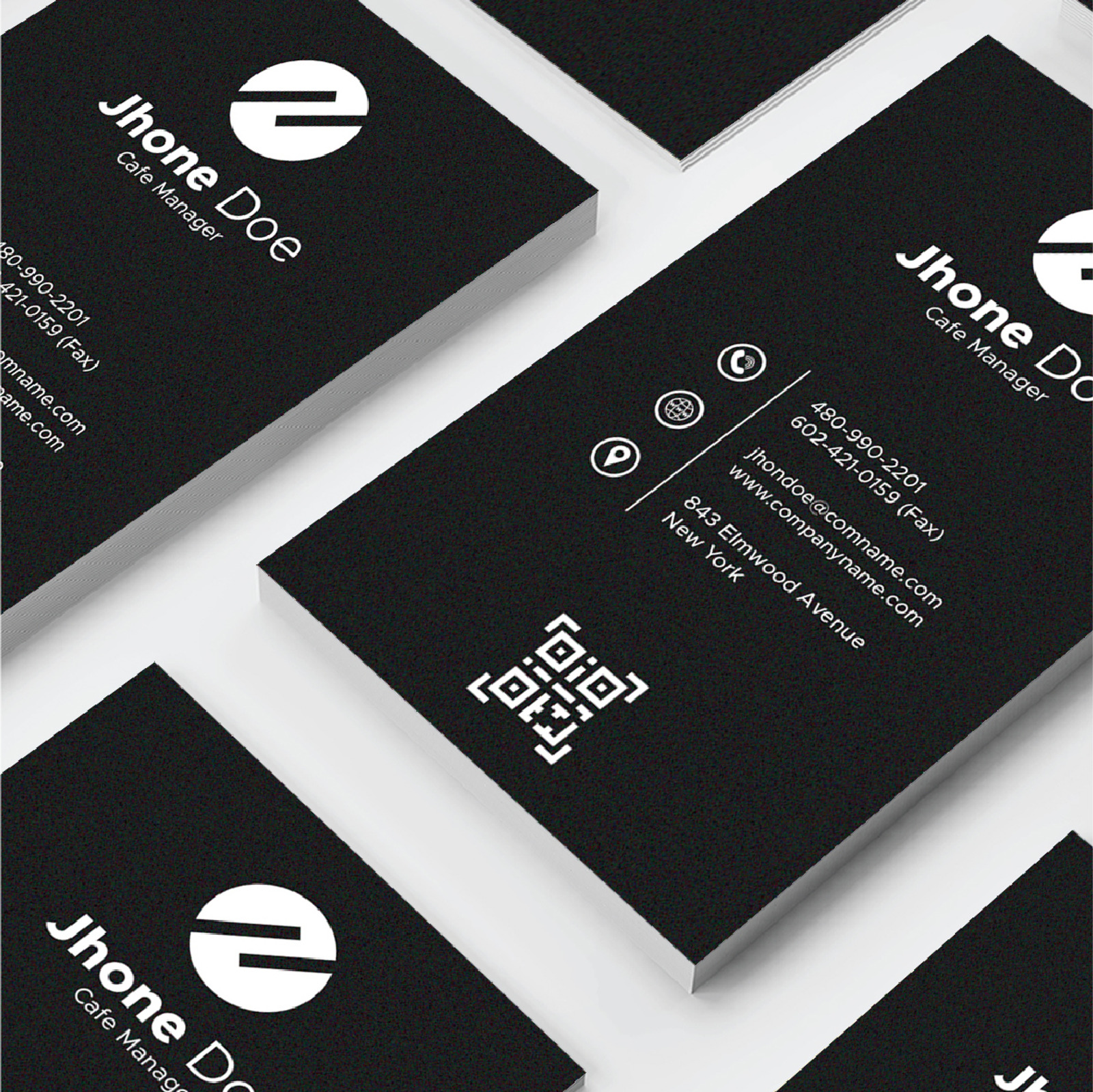 Portrait Business Card Template Vol 04 - Corporate Identity Template