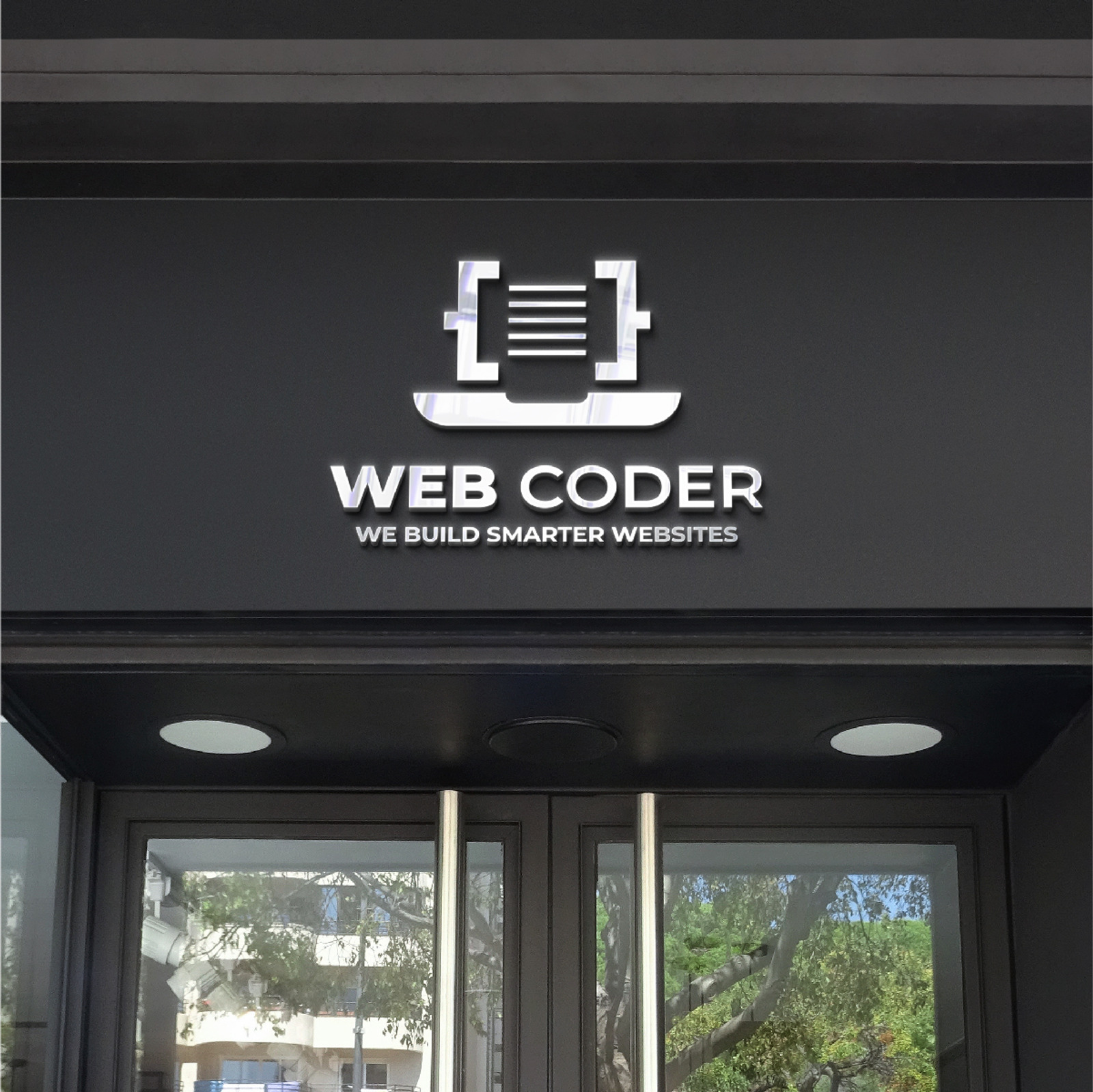 Web Coder Minimalist Logo Template #188698 - TemplateMonster