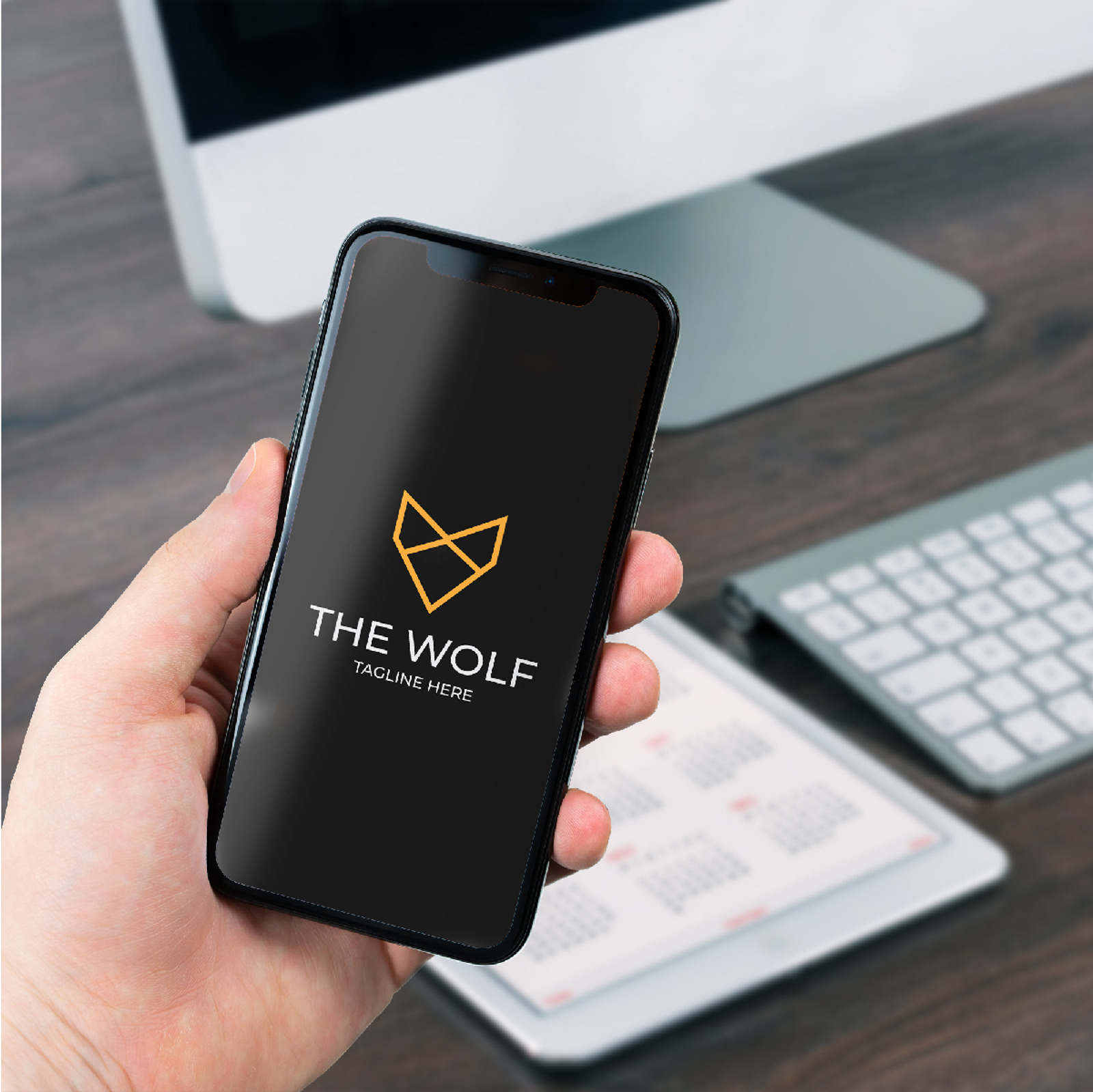 Wolf Minimalist Logo Template #194254 - TemplateMonster