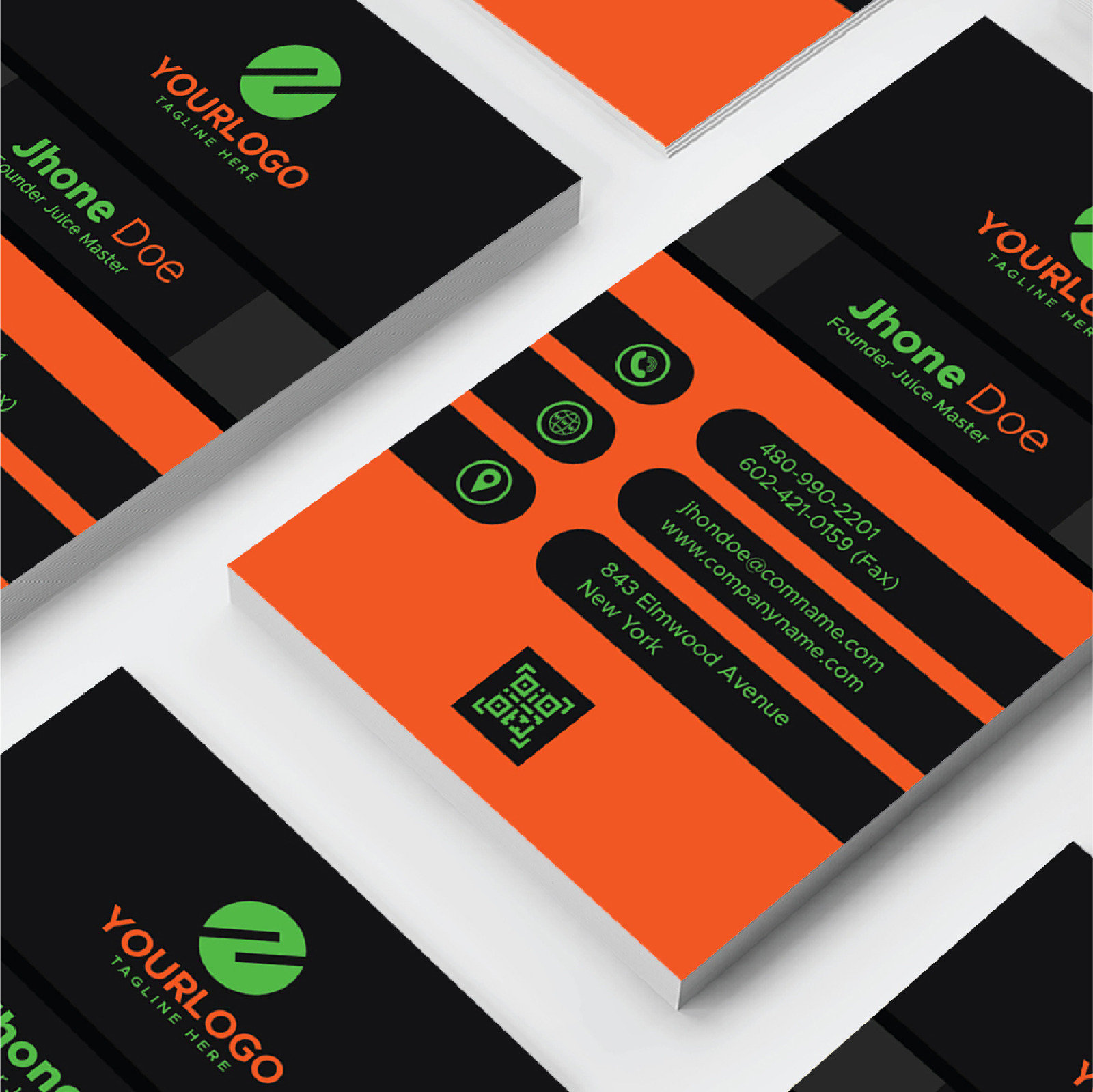 Portrait Business Card Template Vol 03 - Corporate Identity Template