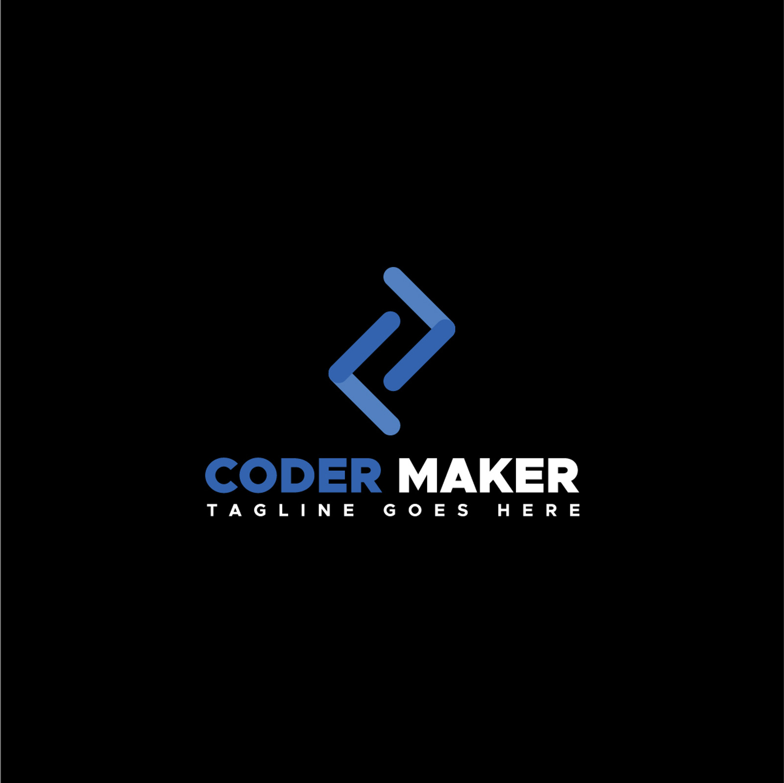 Coder Maker Minimalist Logo Template - TemplateMonster