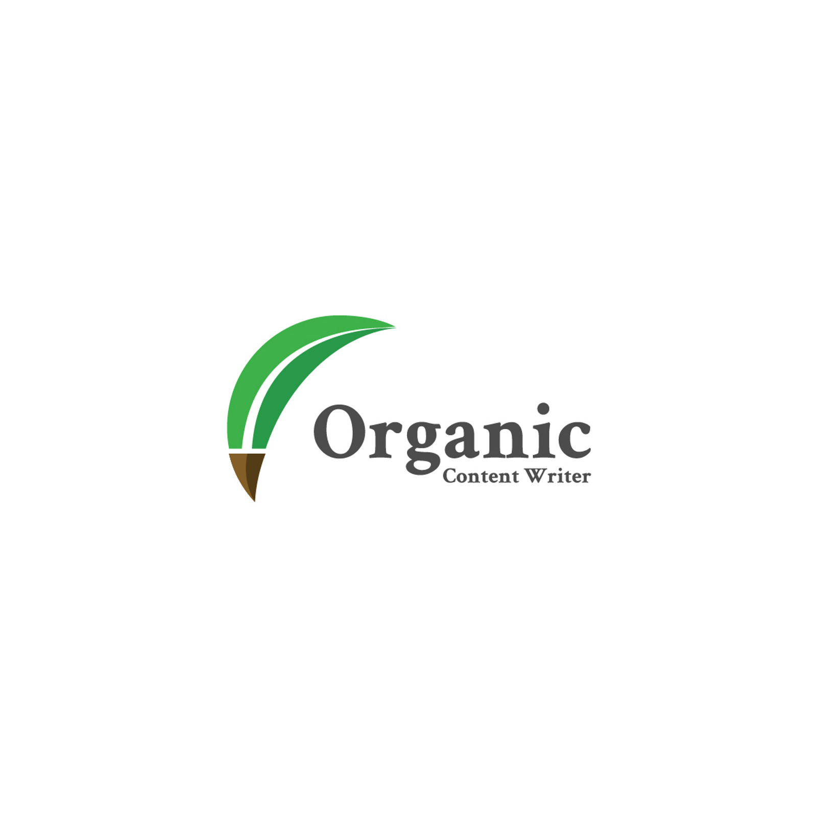 Organic Content Writer Logo Template | Specially Design For Content ...