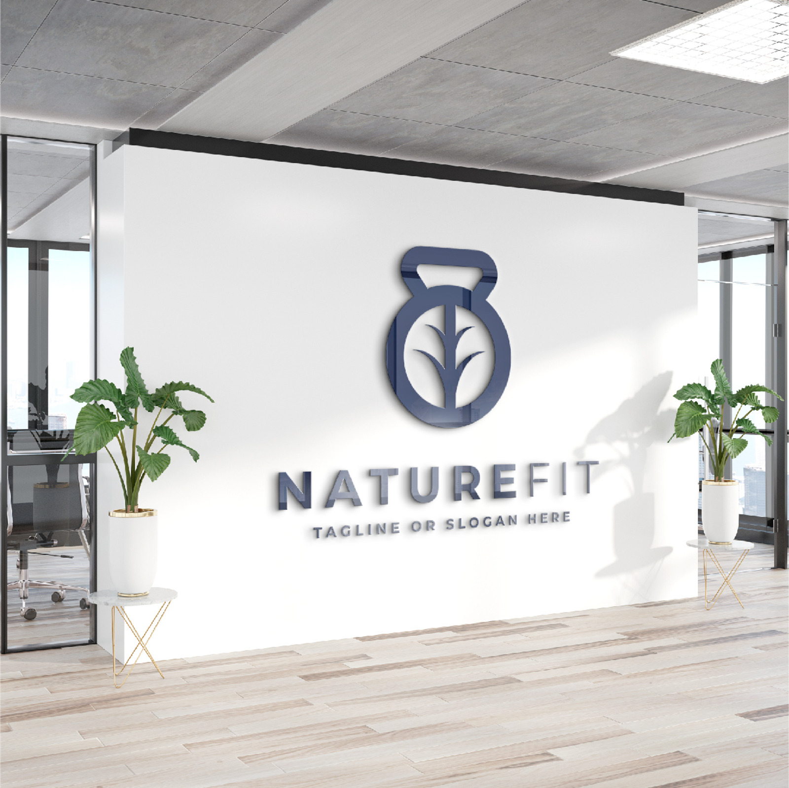 NatureFit Minimalist Logo Template #191076 - TemplateMonster