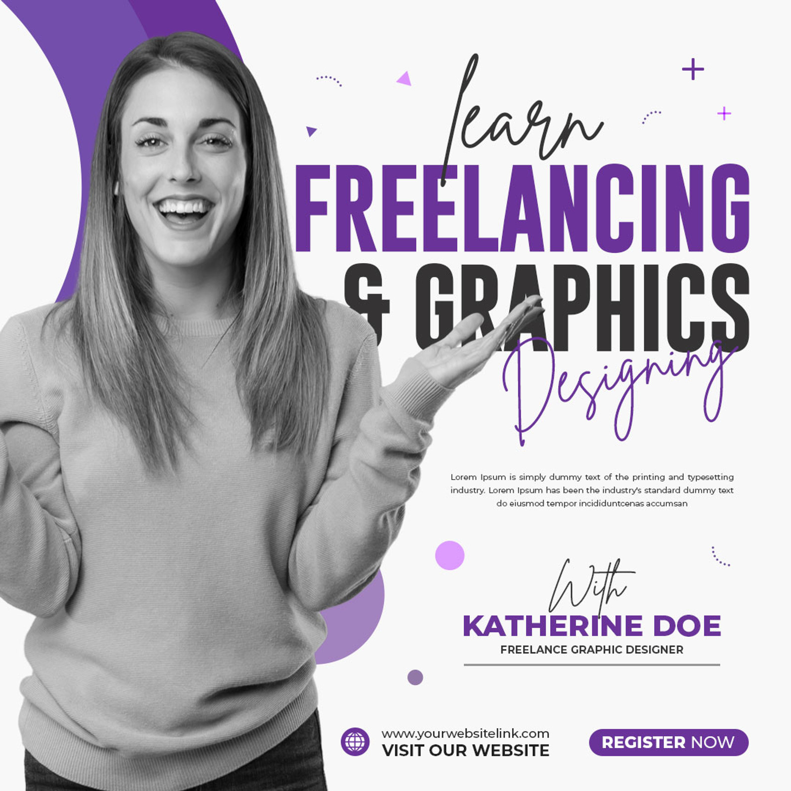 Learn Freelancing And Graphics Designing Social Media Post