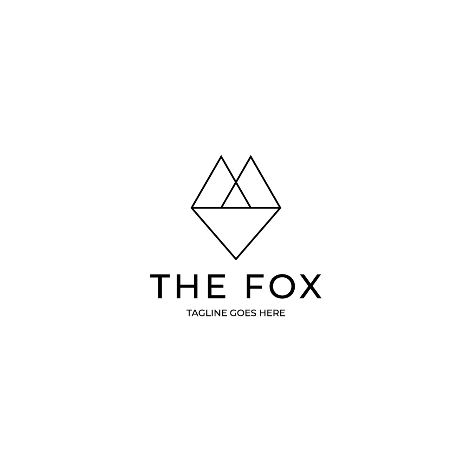 Fox Minimalist Logo Template #198125 - TemplateMonster