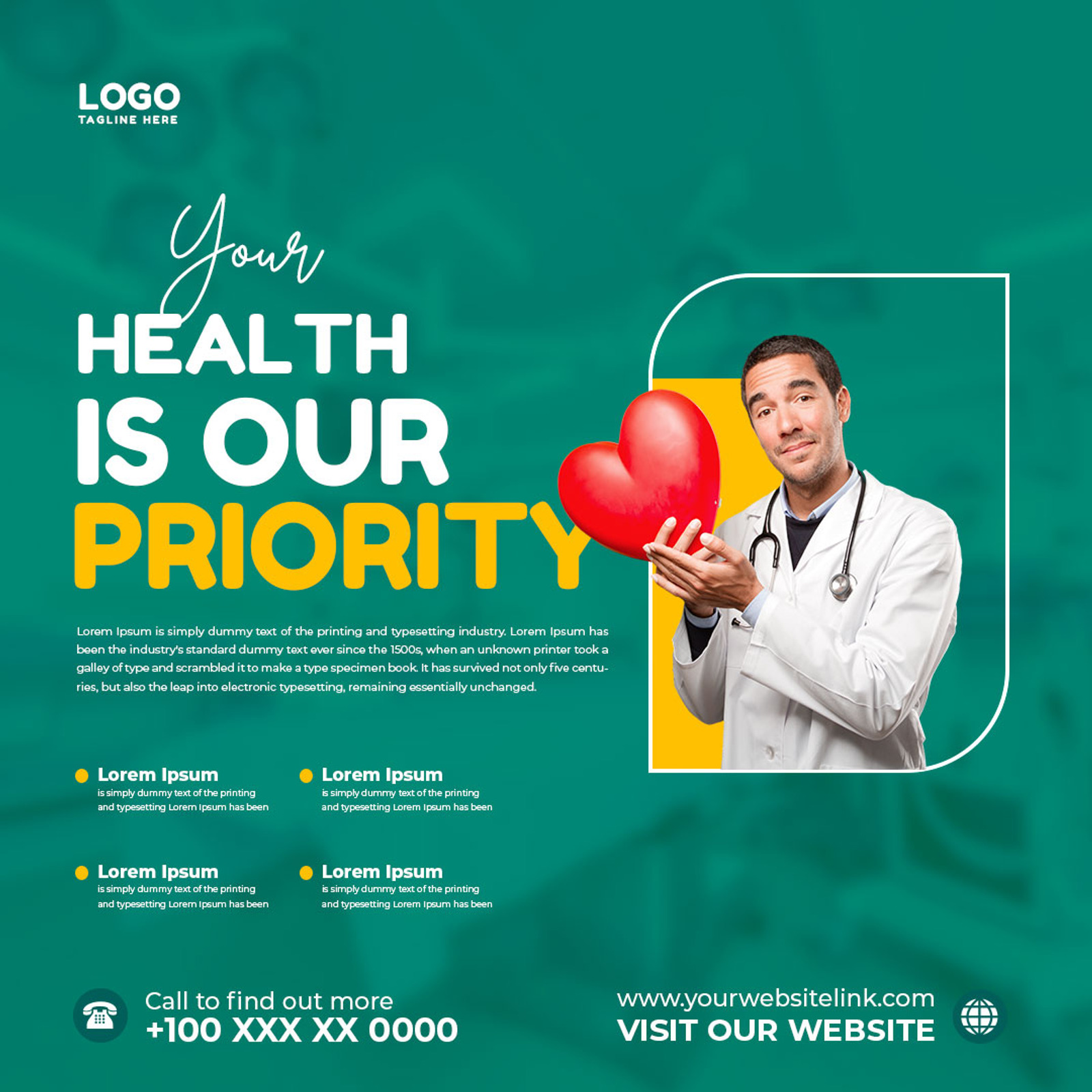 Medical Health Social Media Post #269890 - TemplateMonster