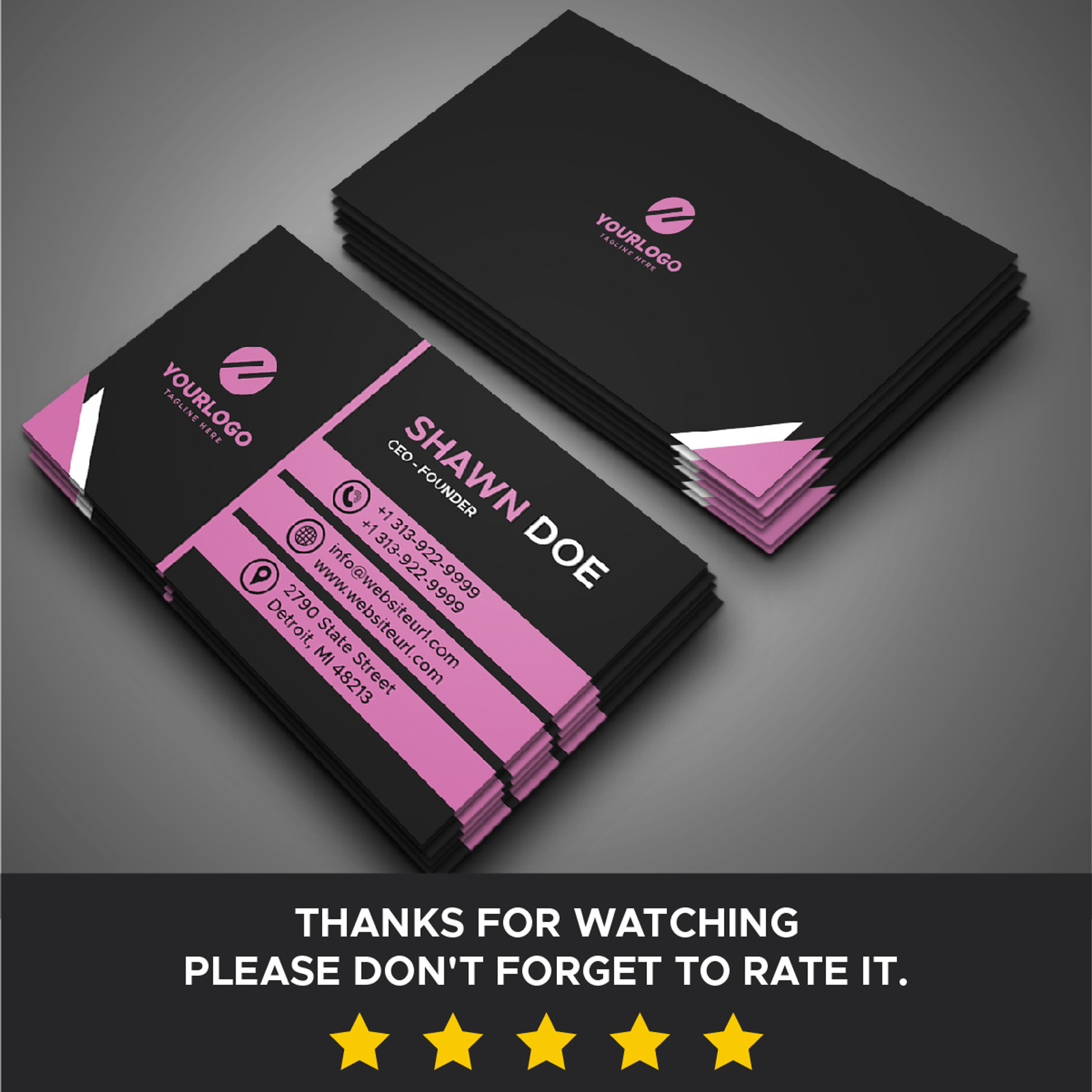 Multipurpose Business Card | With 4 Colors Variations - Corporate ...