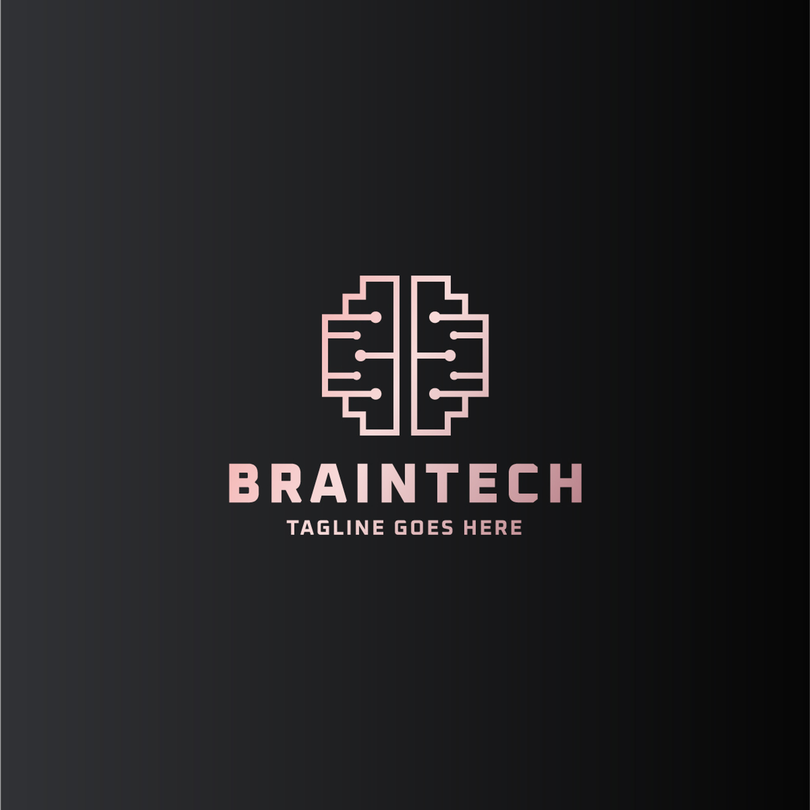 BrainTech Minimalist Logo Template #186812 - TemplateMonster