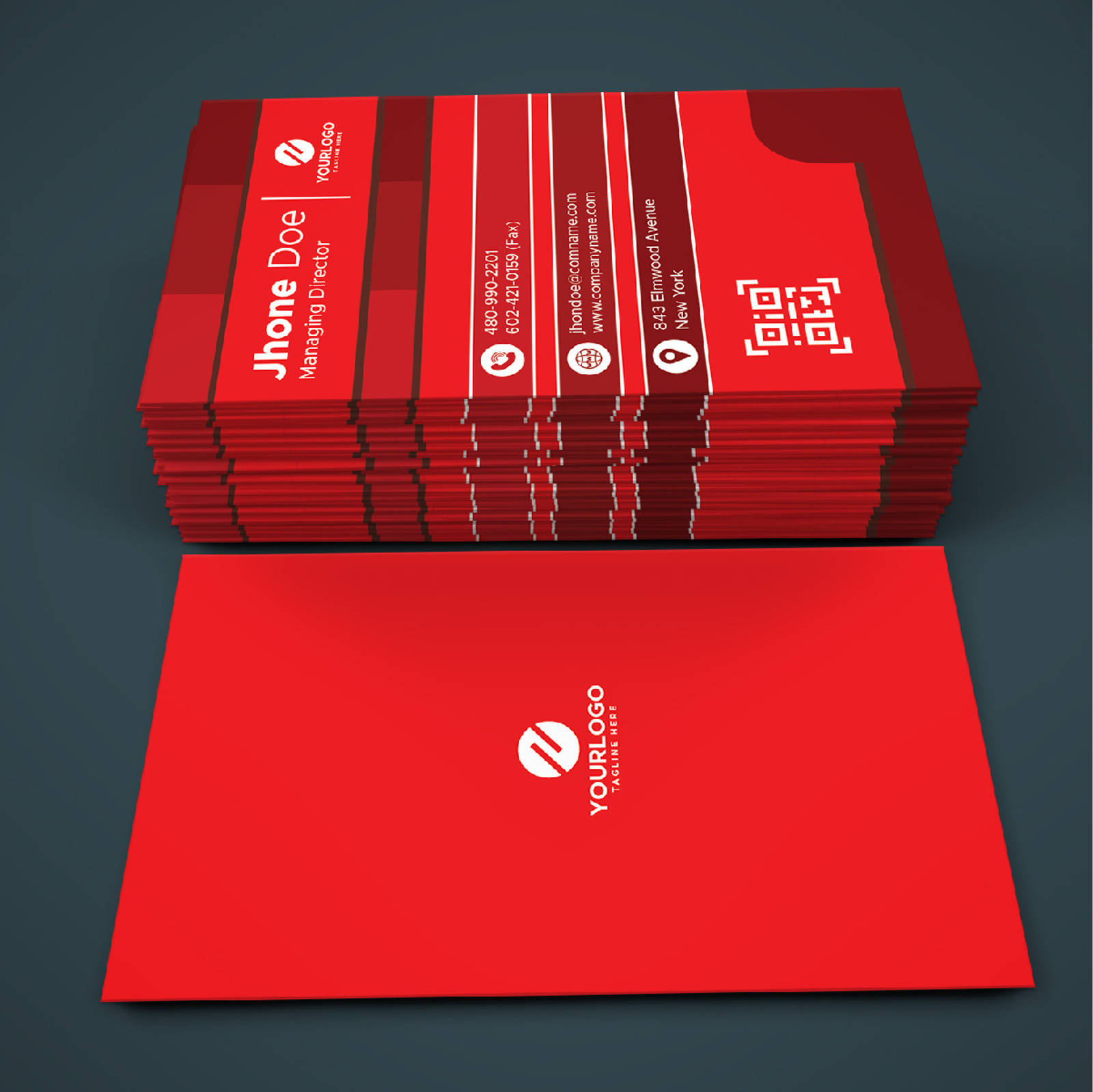 Portrait Business Card Template Vol 01 - Corporate Identity Template