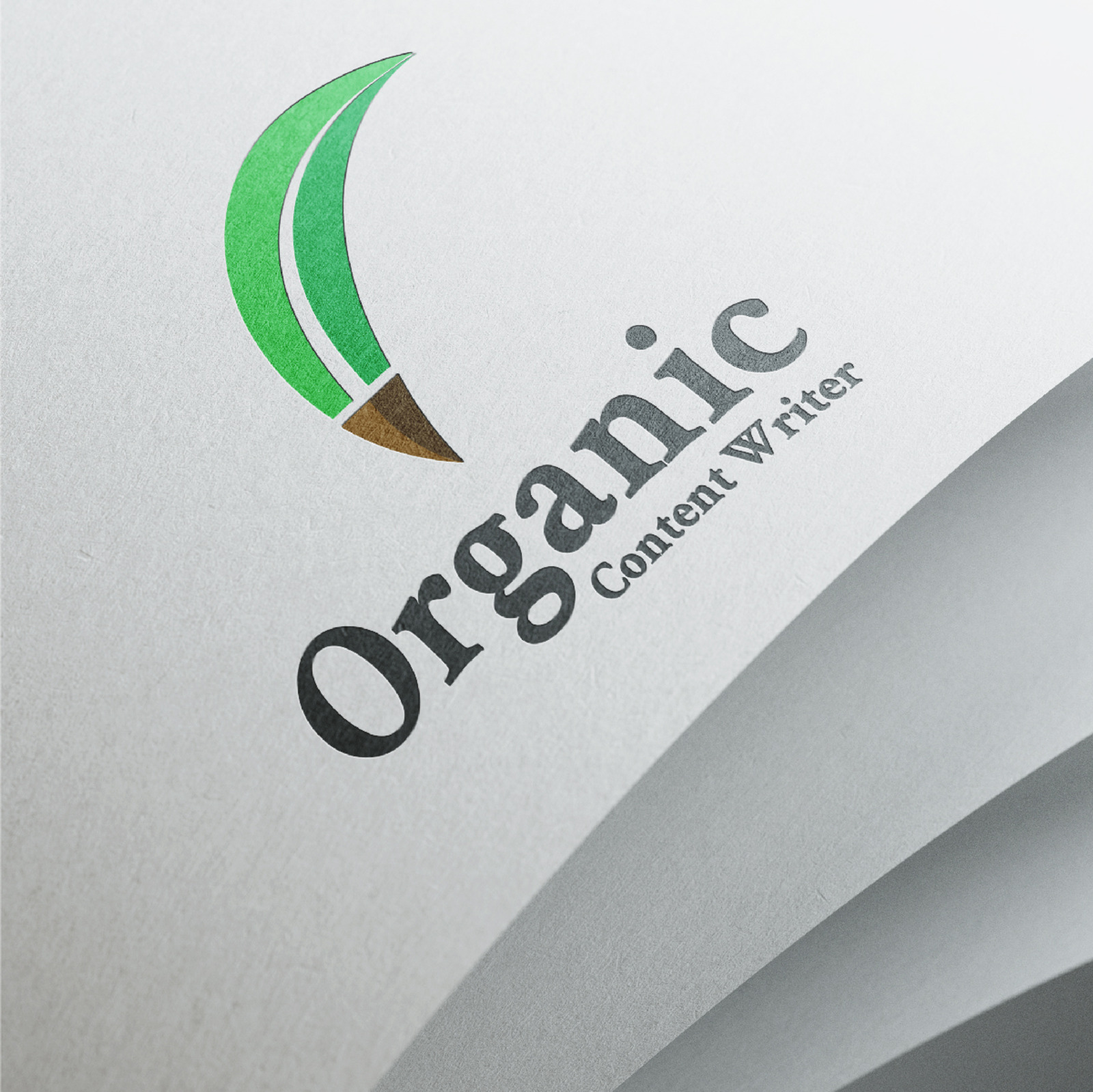 Organic Content Writer Logo Template | Specially Design For Content ...